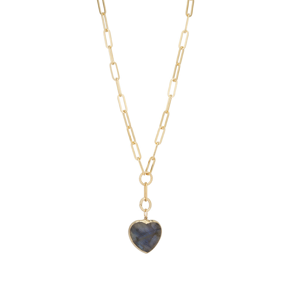 Cristina V. - Labradorite Heart Paperclip Necklace