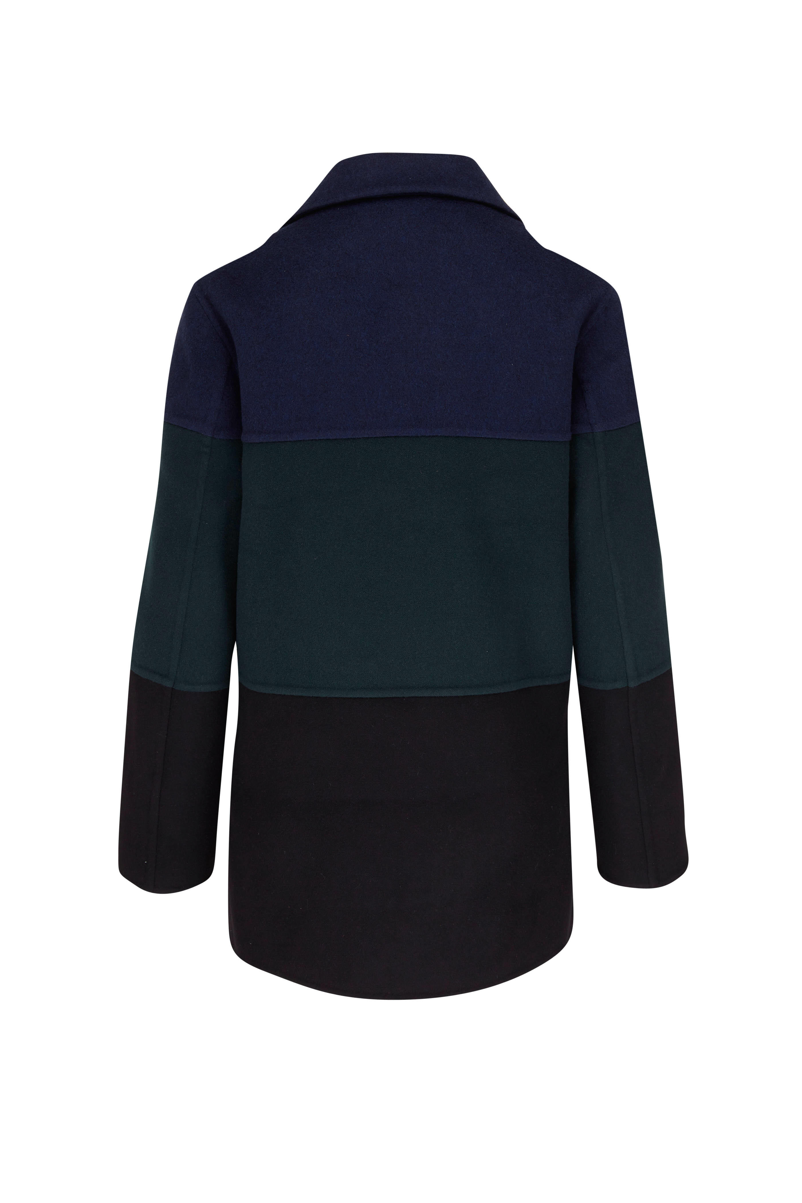 Akris - Black Colorblock Oversized Jacket | Mitchell Stores