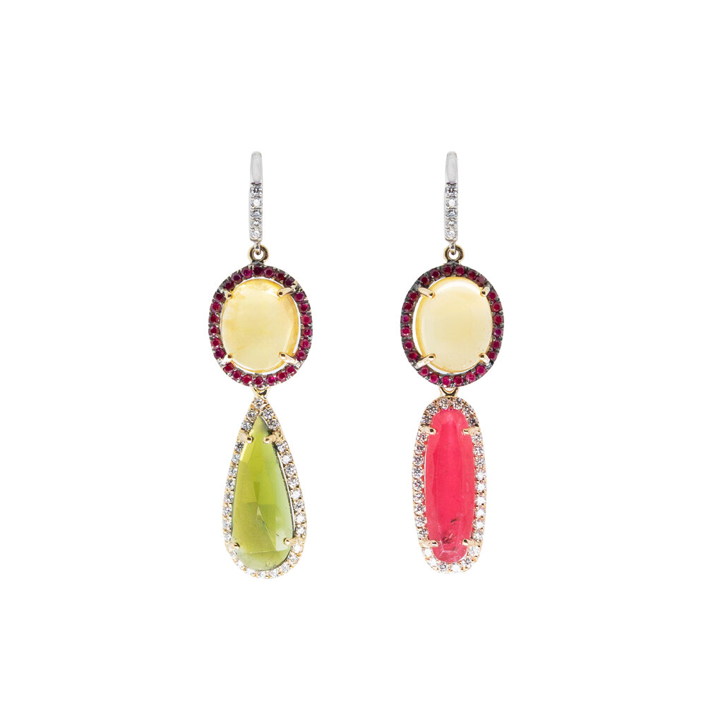 Sharon Khazzam - Baby Dash Golden Geryl Earrings