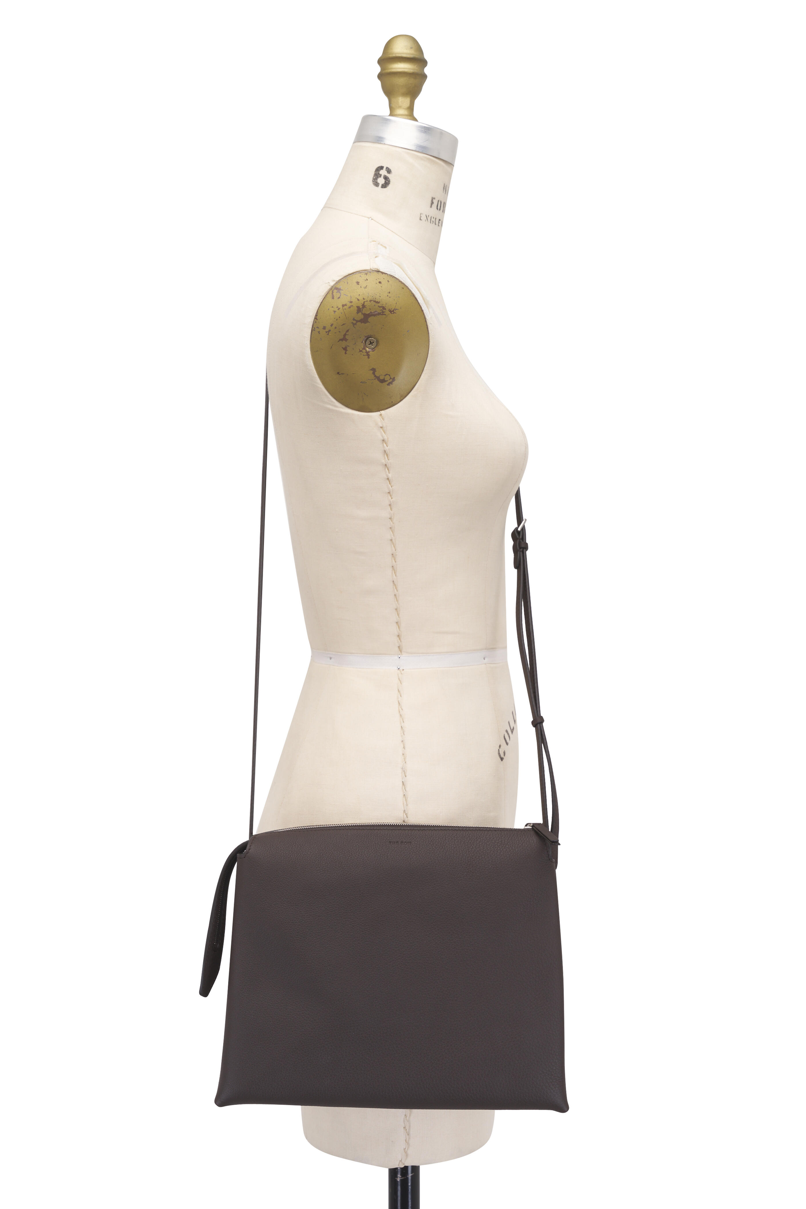 The Row - Nu Twin Dark Brown Ans Leather Crossbody