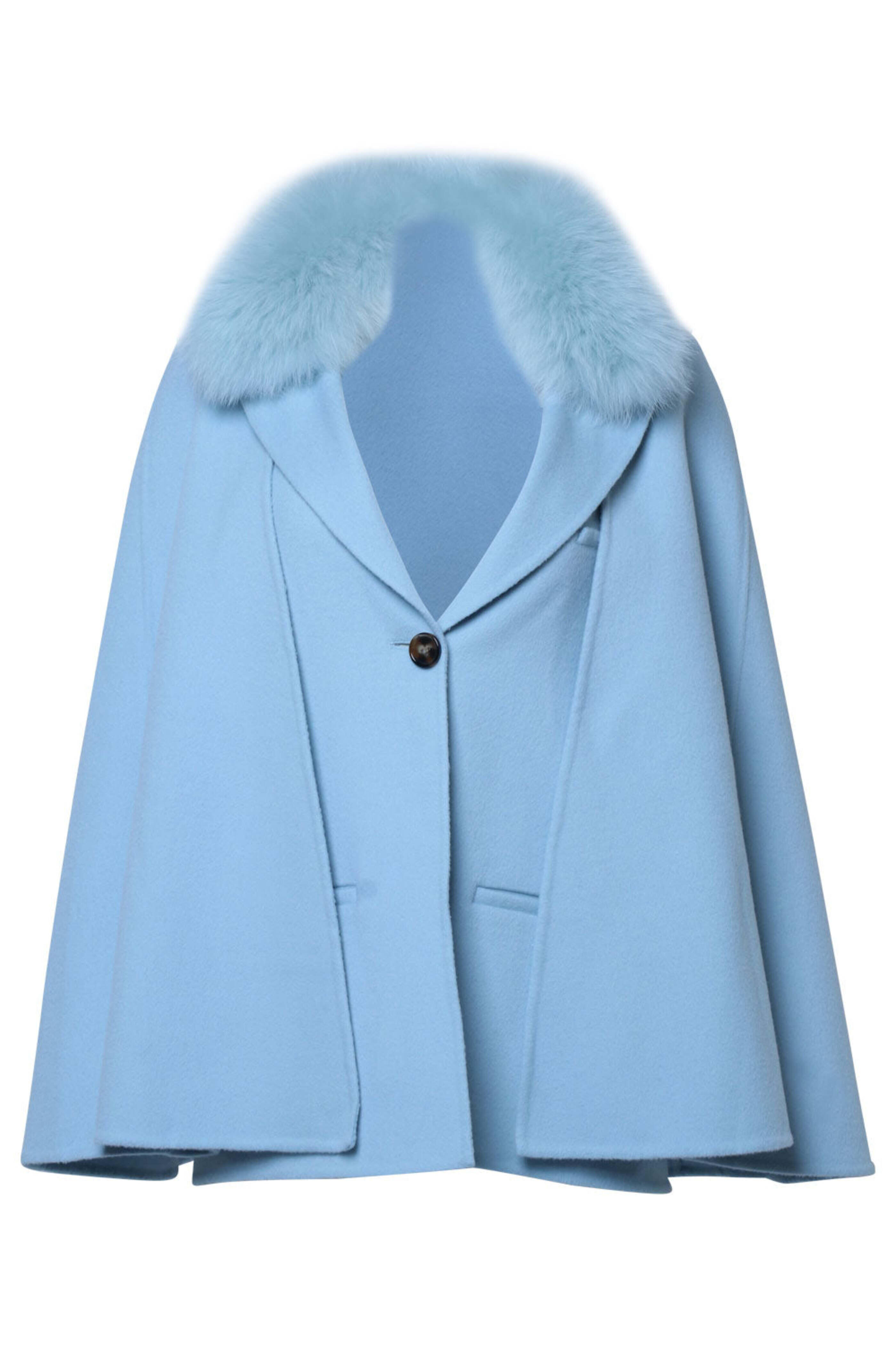 Diomi - Vest with Detachable Cape in Seafoam | Mitchell Stores