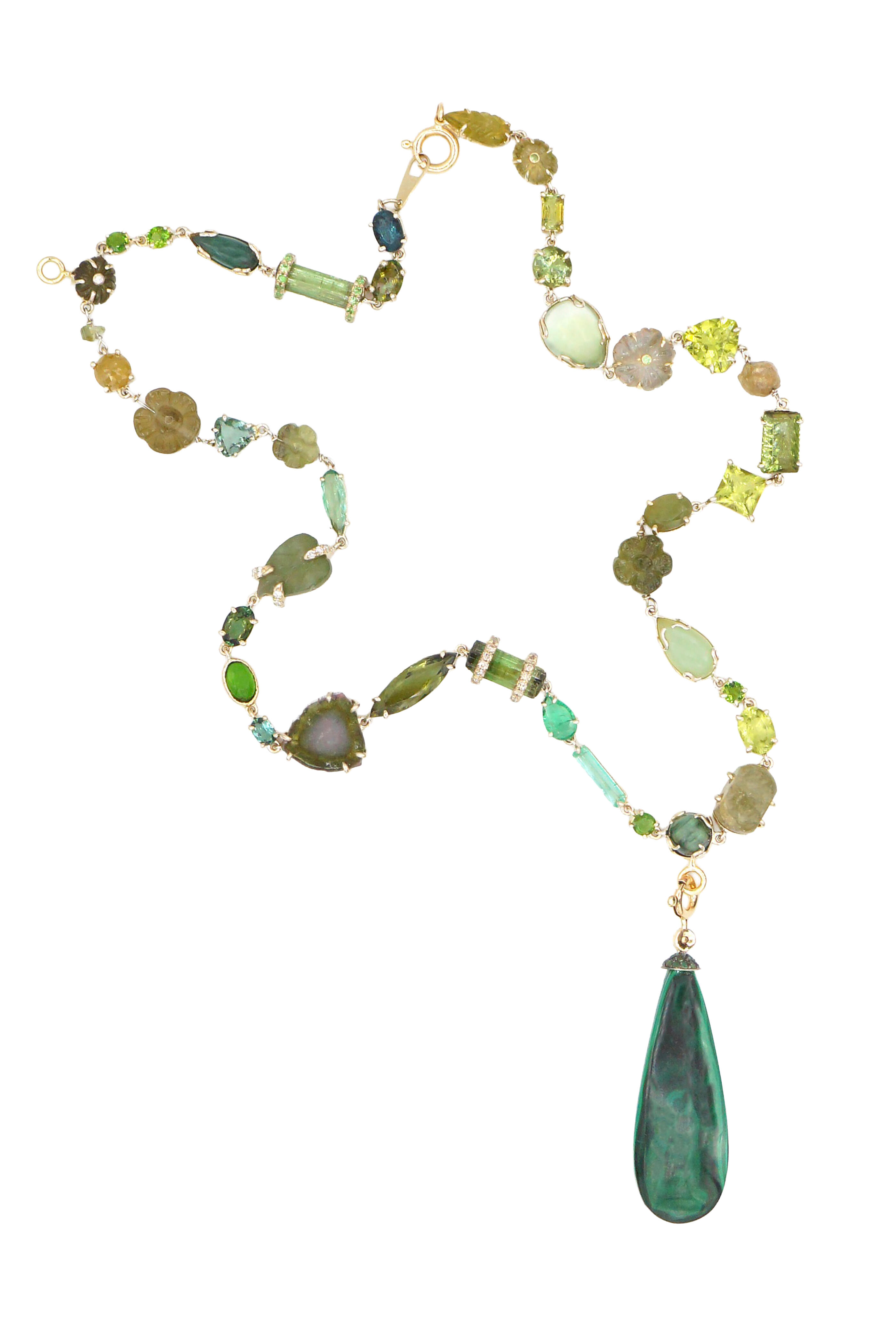 Sharon Khazzam - Baby Green Beaded Necklace | Mitchell Stores