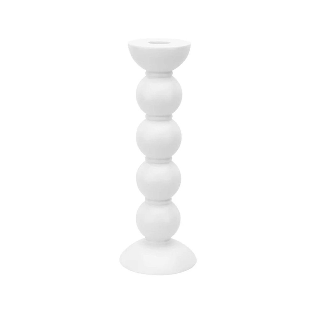 Addison Ross - Tall White Bobbin Candle Stick | Mitchell Stores