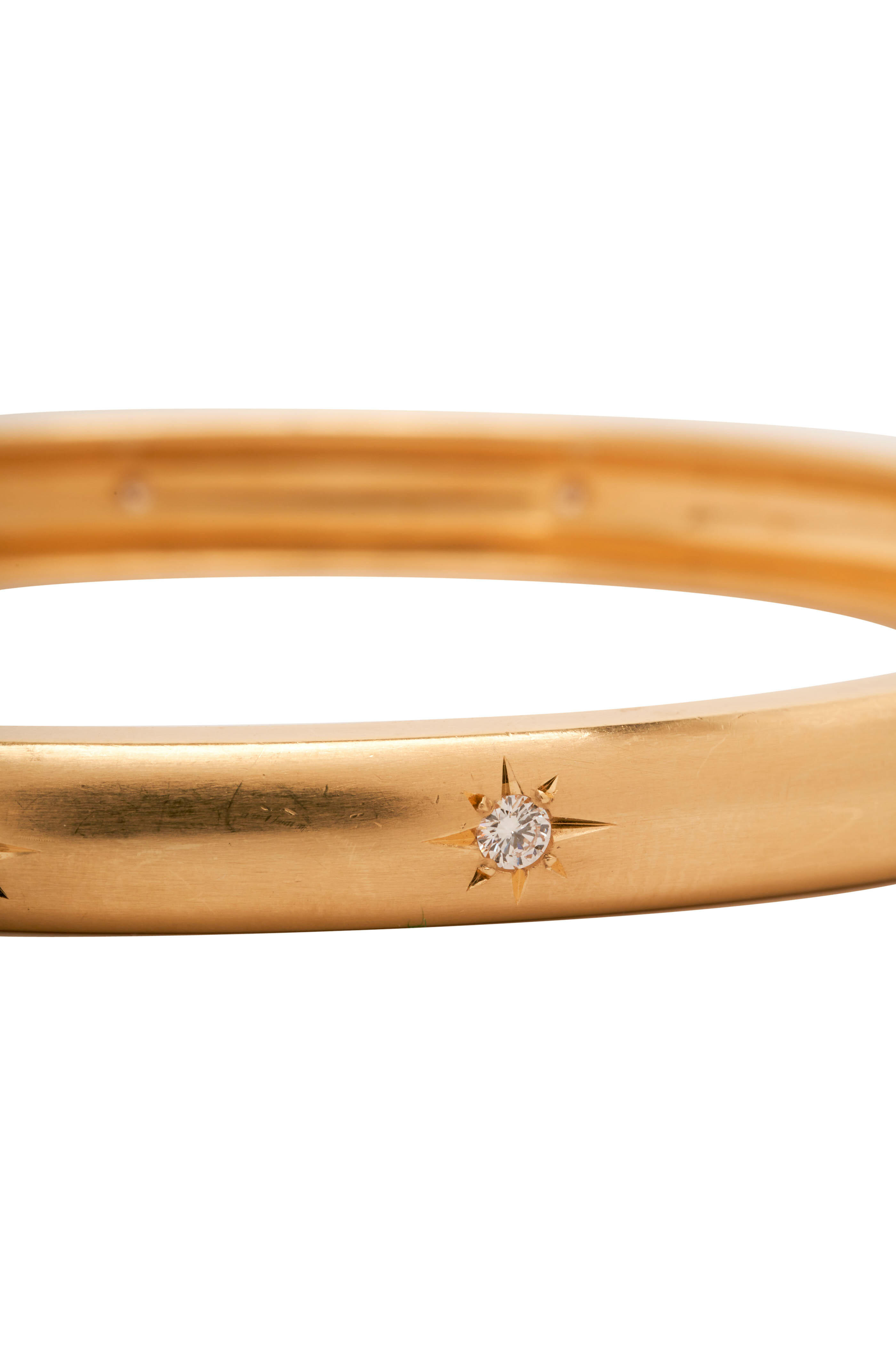 Caroline Ellen - Star Set Diamond Hinged Bangle | Mitchell Stores