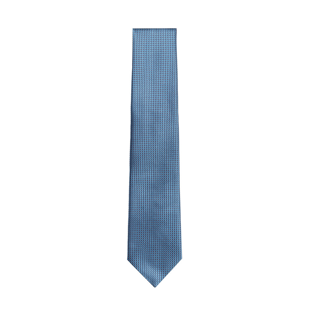 Geoff Nicholson - Teal Micro Dot Silk Necktie | Mitchell Stores