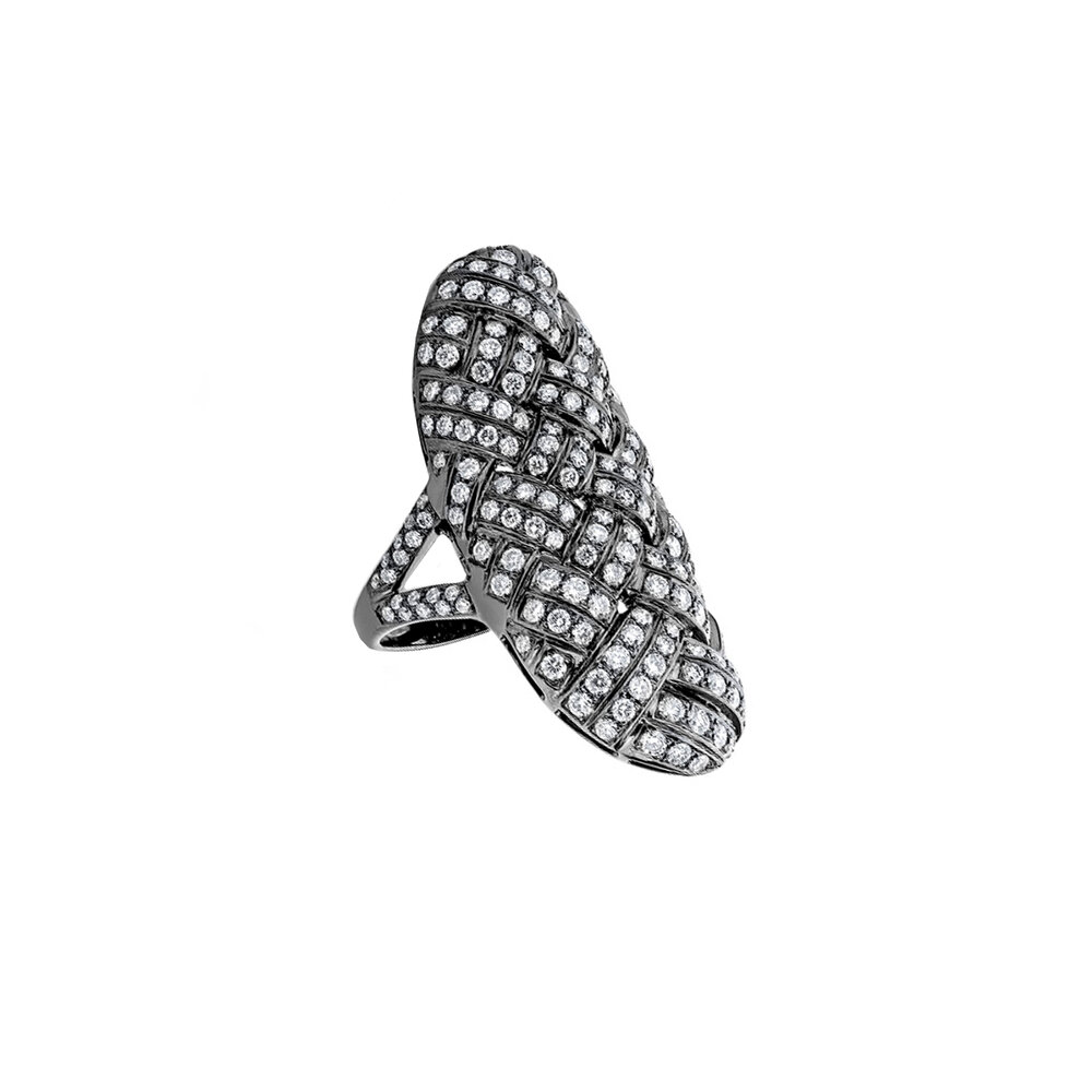 Etho Maria - 18K Blackened White Gold Diamond Ring