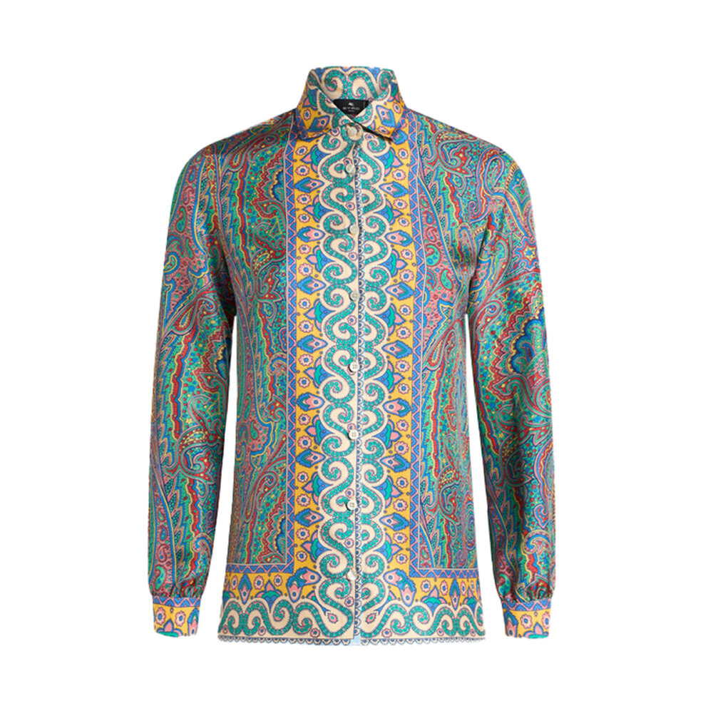 Etro - Multicolor Paisley Print Button Up Shirt | Mitchell Stores