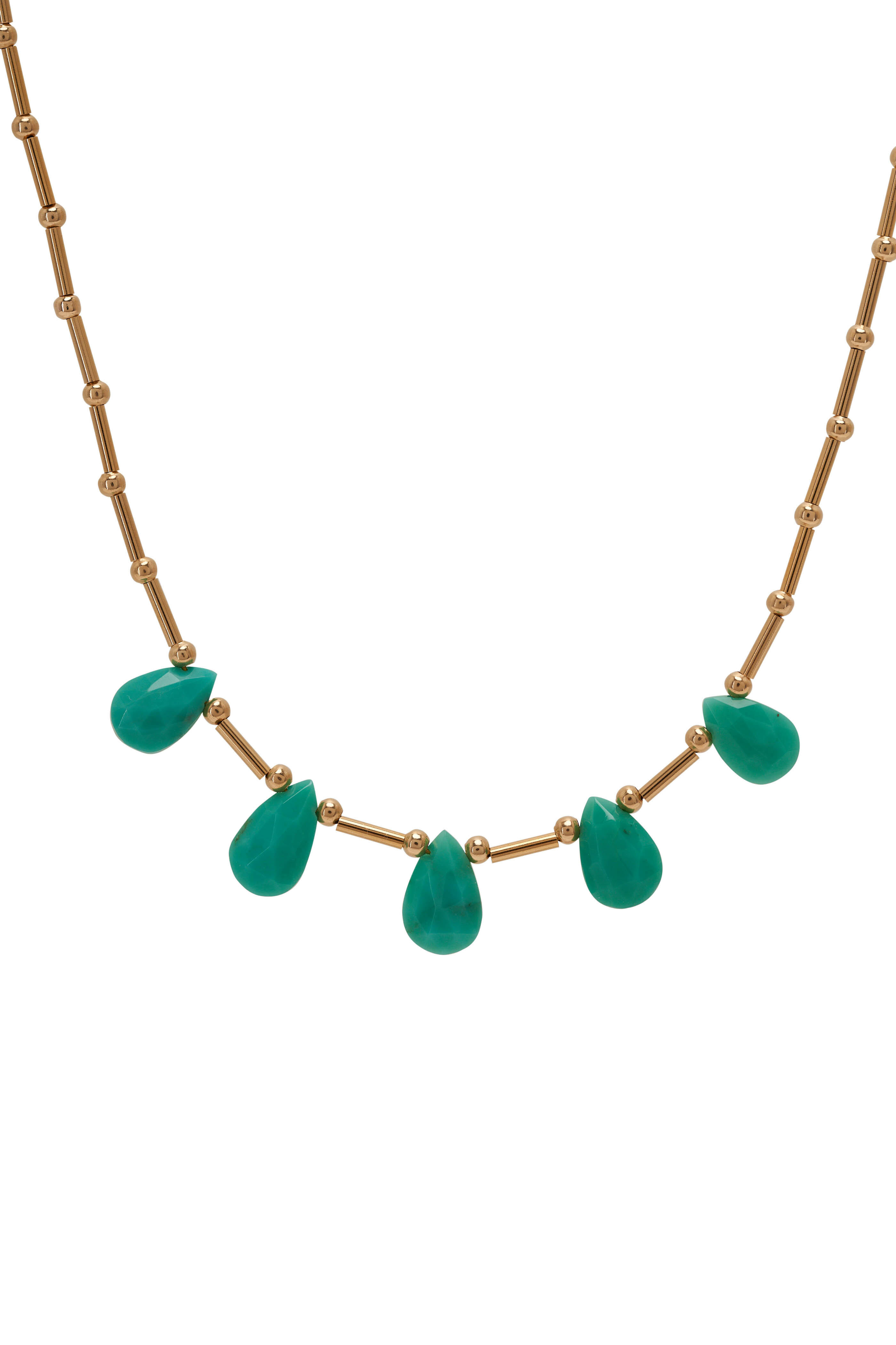Cristina V. - Petite Turquoise Briolette Bar Necklace