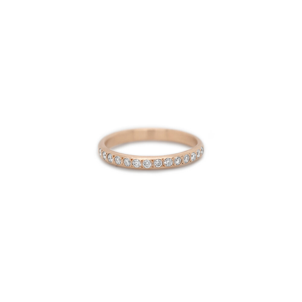 Kali Zoe - 14k Yellow Gold Diamond Eternity Band