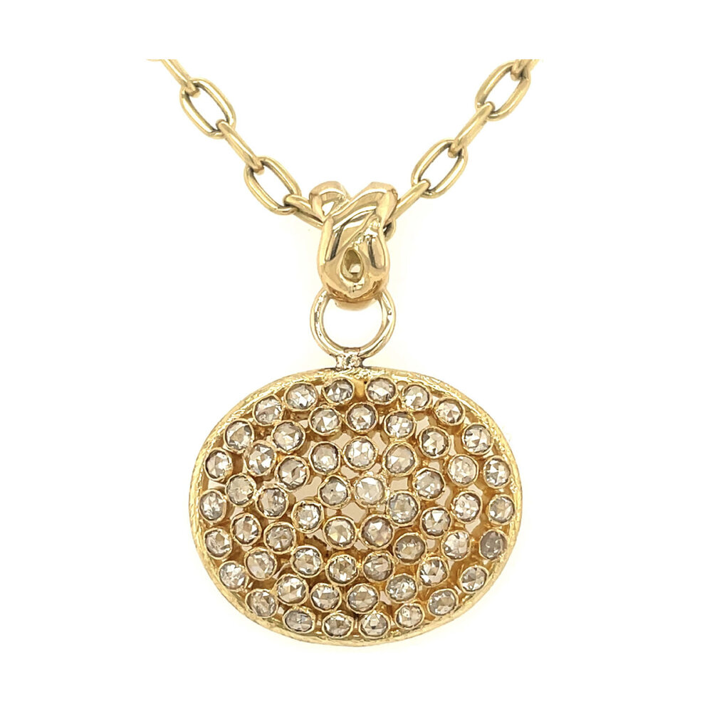 Ellen Hoffman - Oval Diamond Pendant | Mitchell Stores