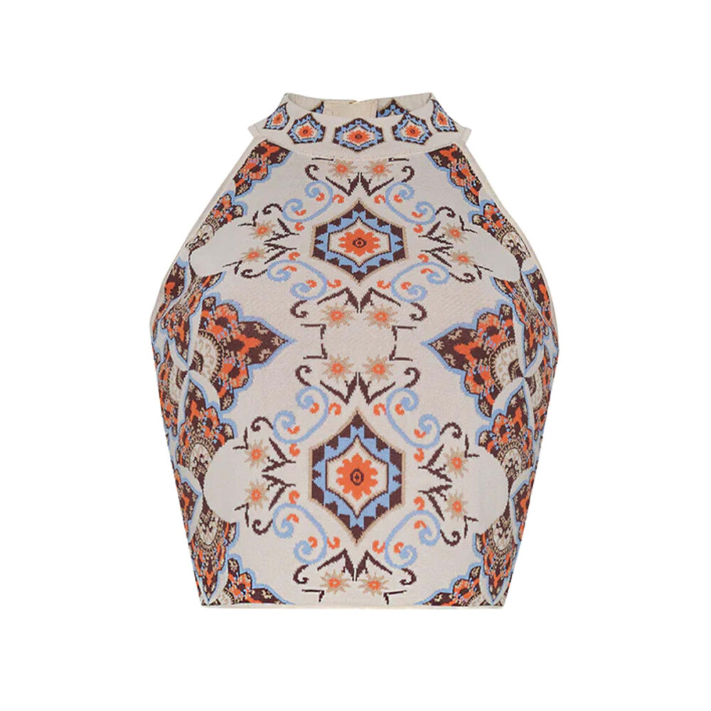 Cara Cara - Turtle Dove Vintage Paisley Marilyn Top