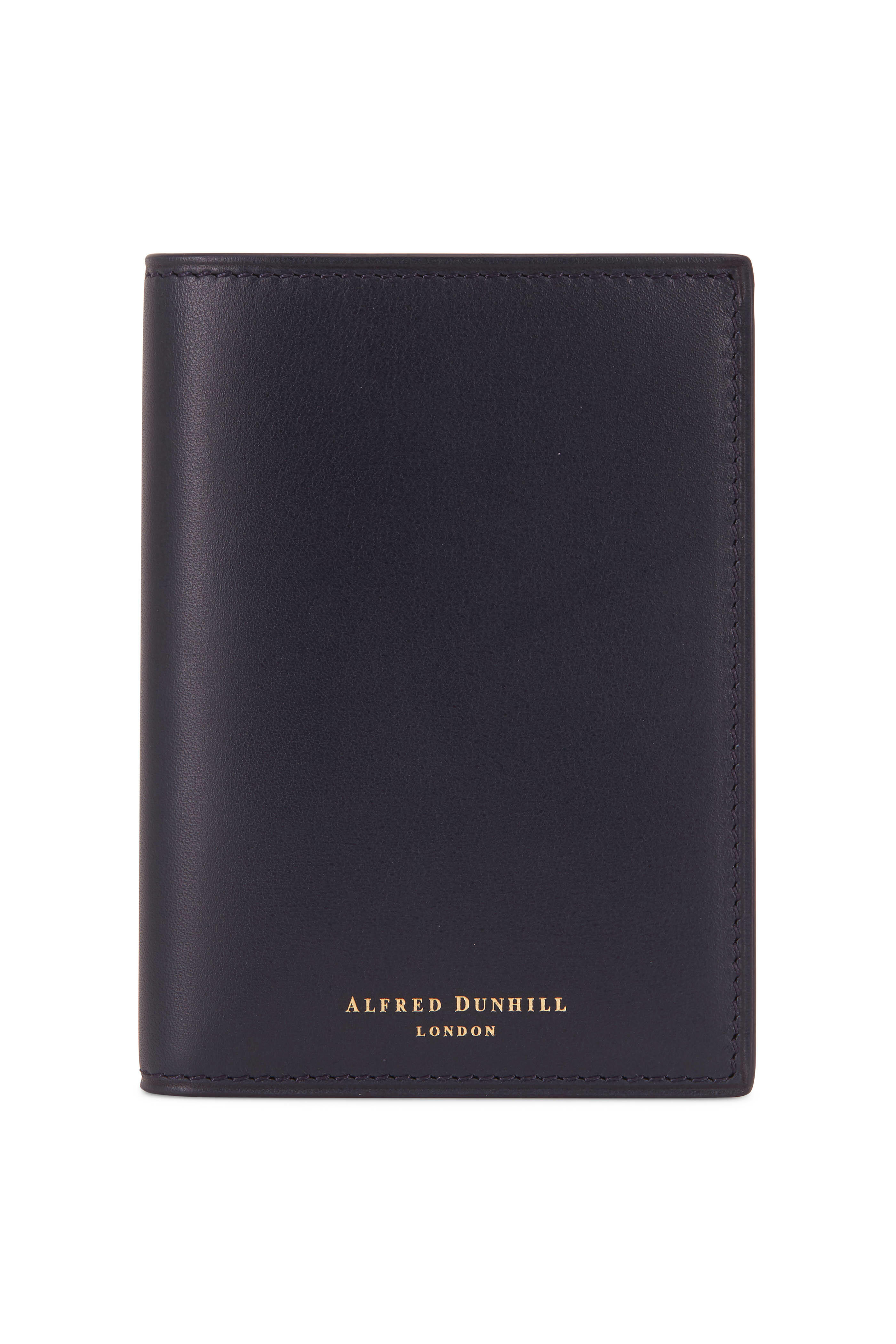 Dunhill - Duke Ink Blue Leather Business Card Case