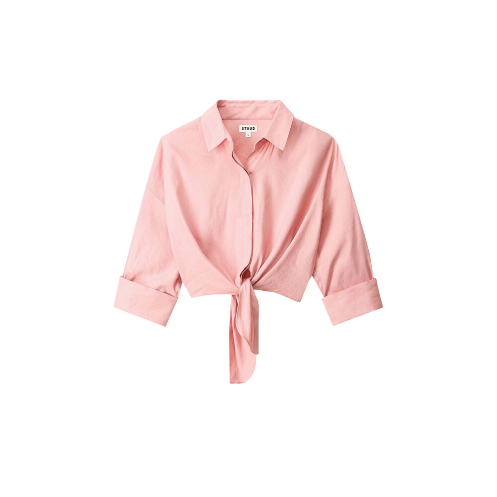 Staud - Faded Blush Lisa Linen Top | Mitchell Stores