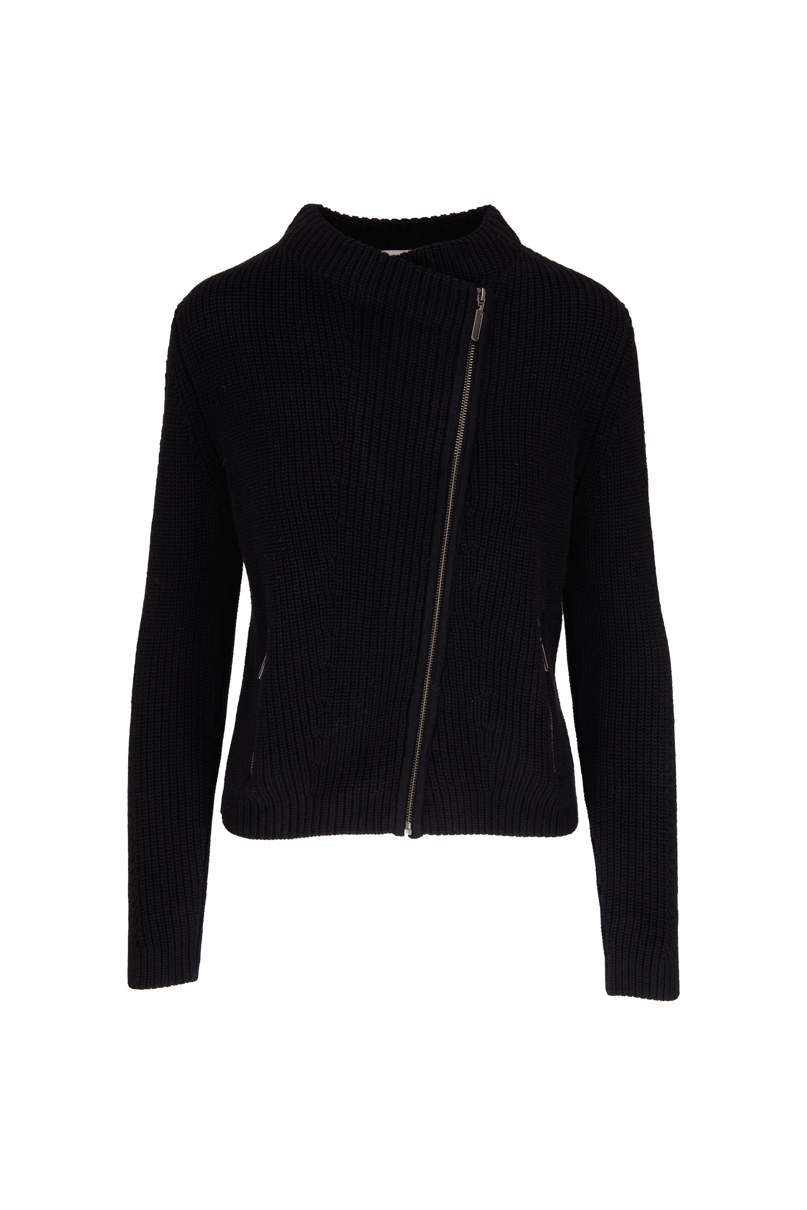 &Isla - Alexa Black Cotton Biker Jacket | Mitchell Stores