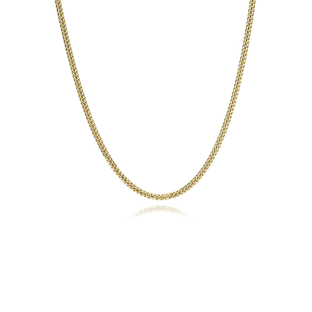 Dru - 14k Yellow Gold Baby Cuban Chain | Mitchell Stores