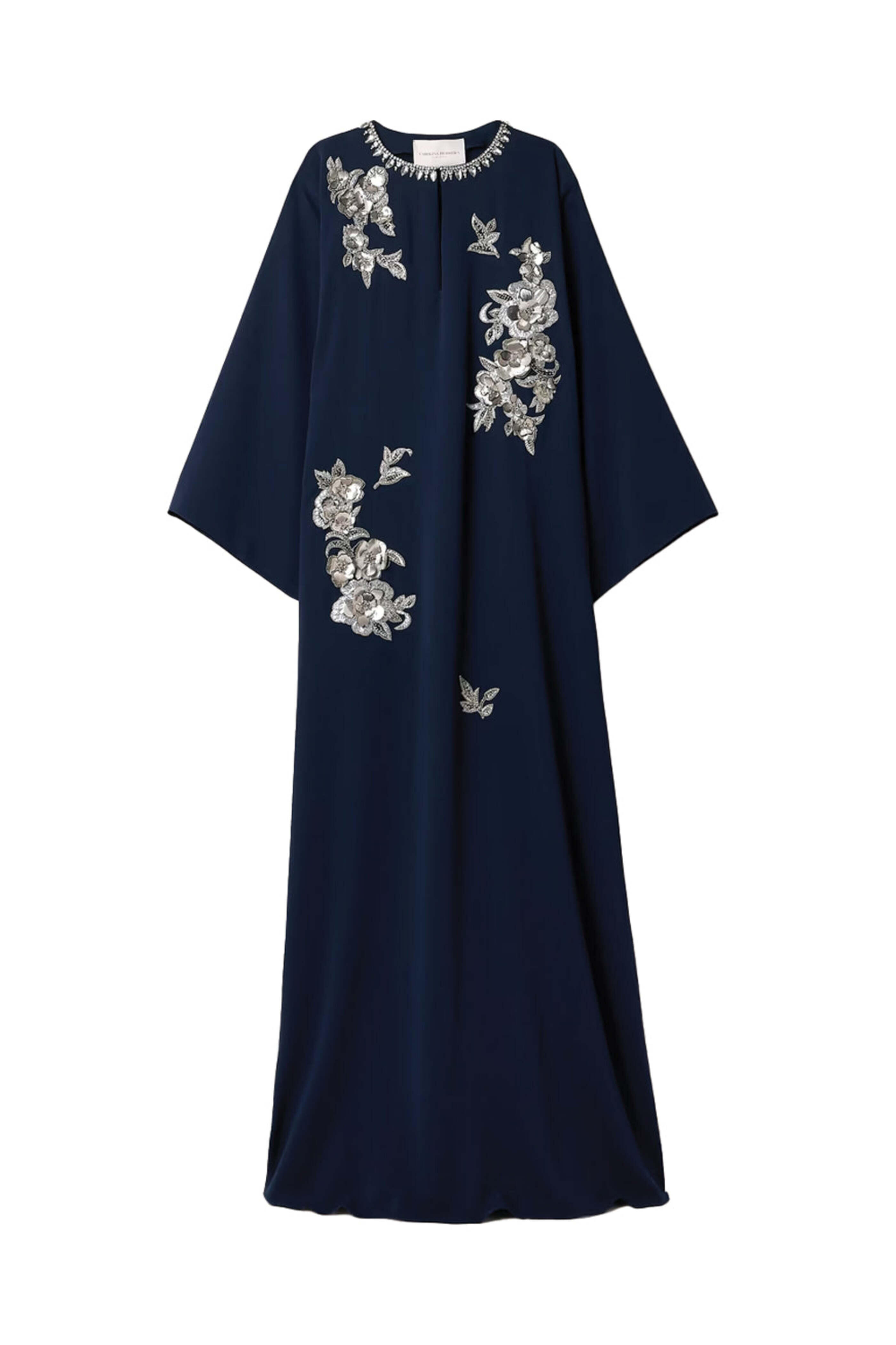 Carolina Herrera - Midnight Embellished Long Sleeve Caftan