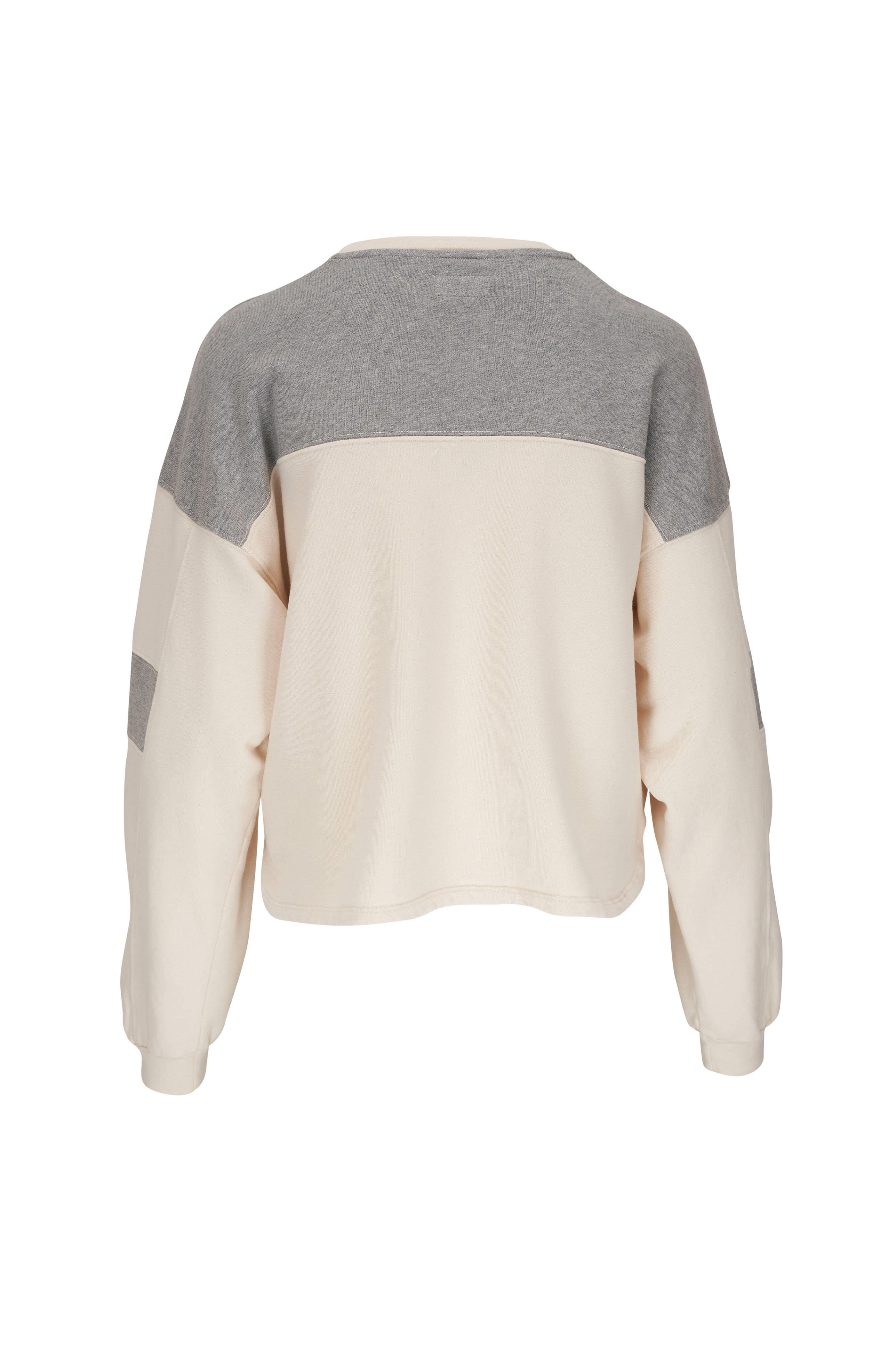 Mother - The Champ Chalk & Heather Gray Graphic Sweatshirt