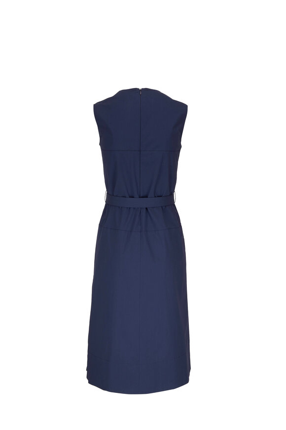 Antonelli - Megan Navy Blue Split V-Neck Dress | Mitchell Stores