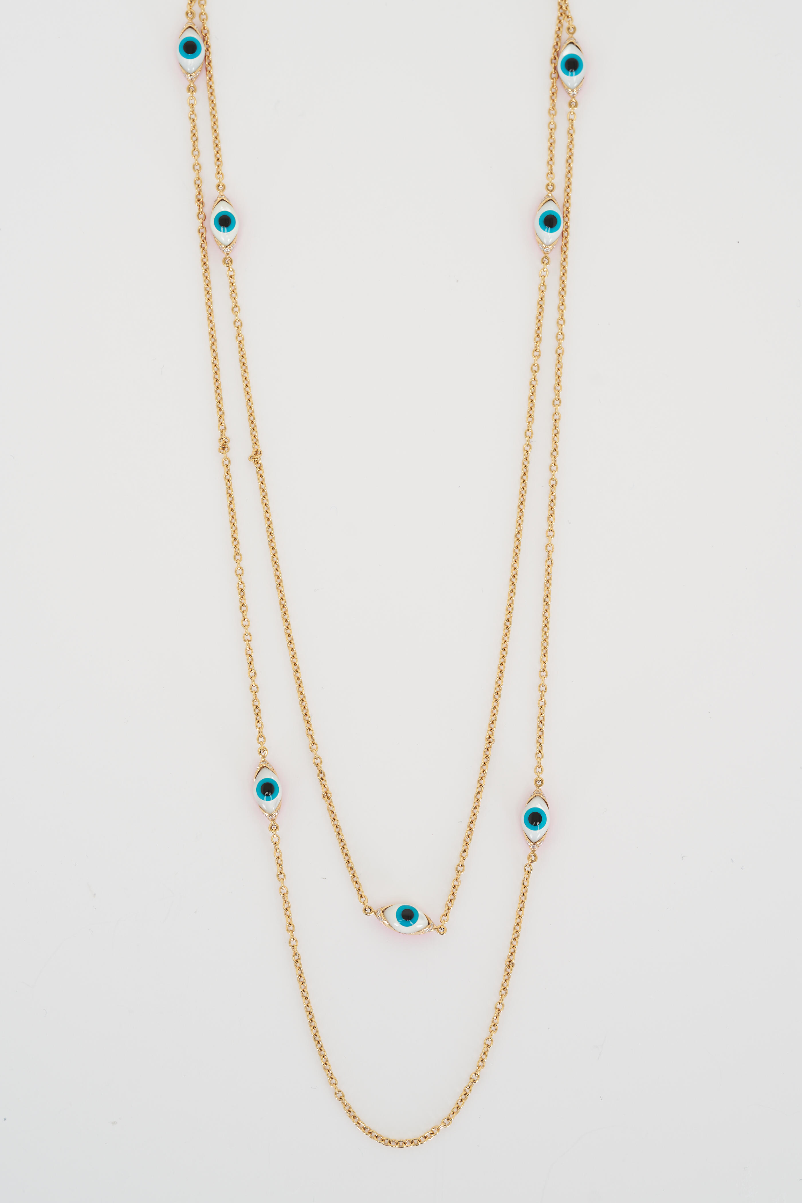 Etho Maria - 18k Rose Gold Diamond Semi Precious Necklace