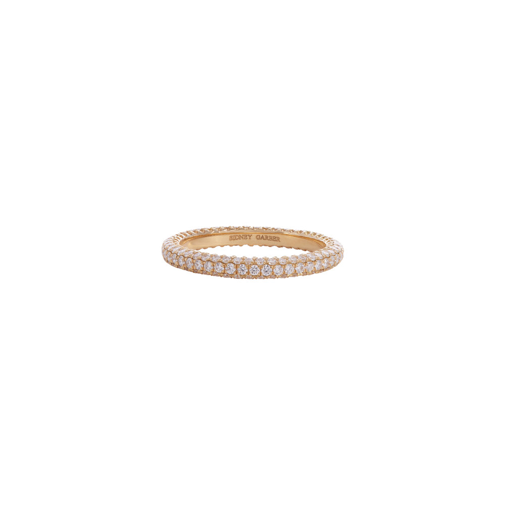 Sidney Garber - 18K Yellow Gold Diamond Thread Ring