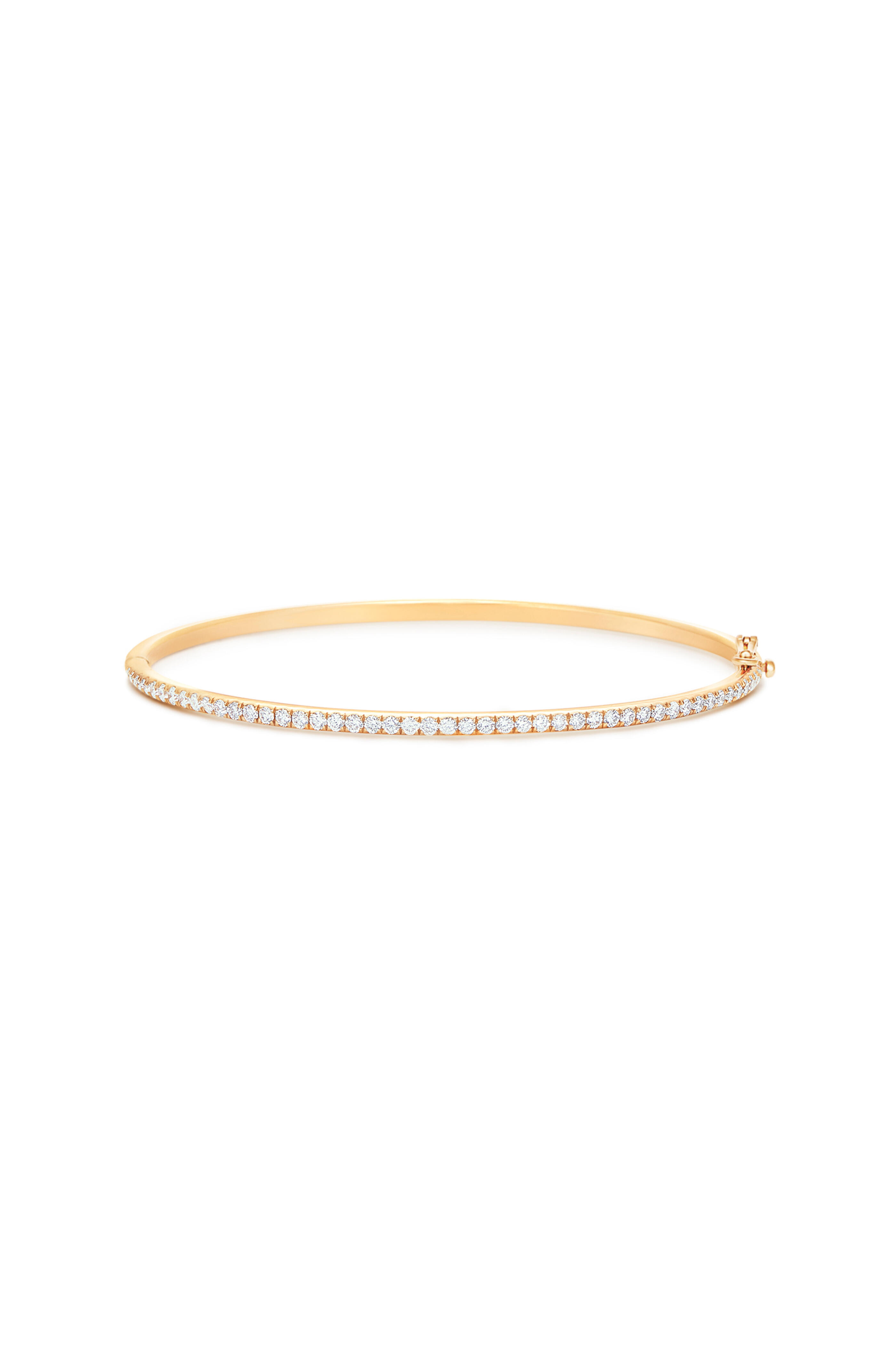 Kwiat - Slim Stackable White Diamond Bangle Bracelet