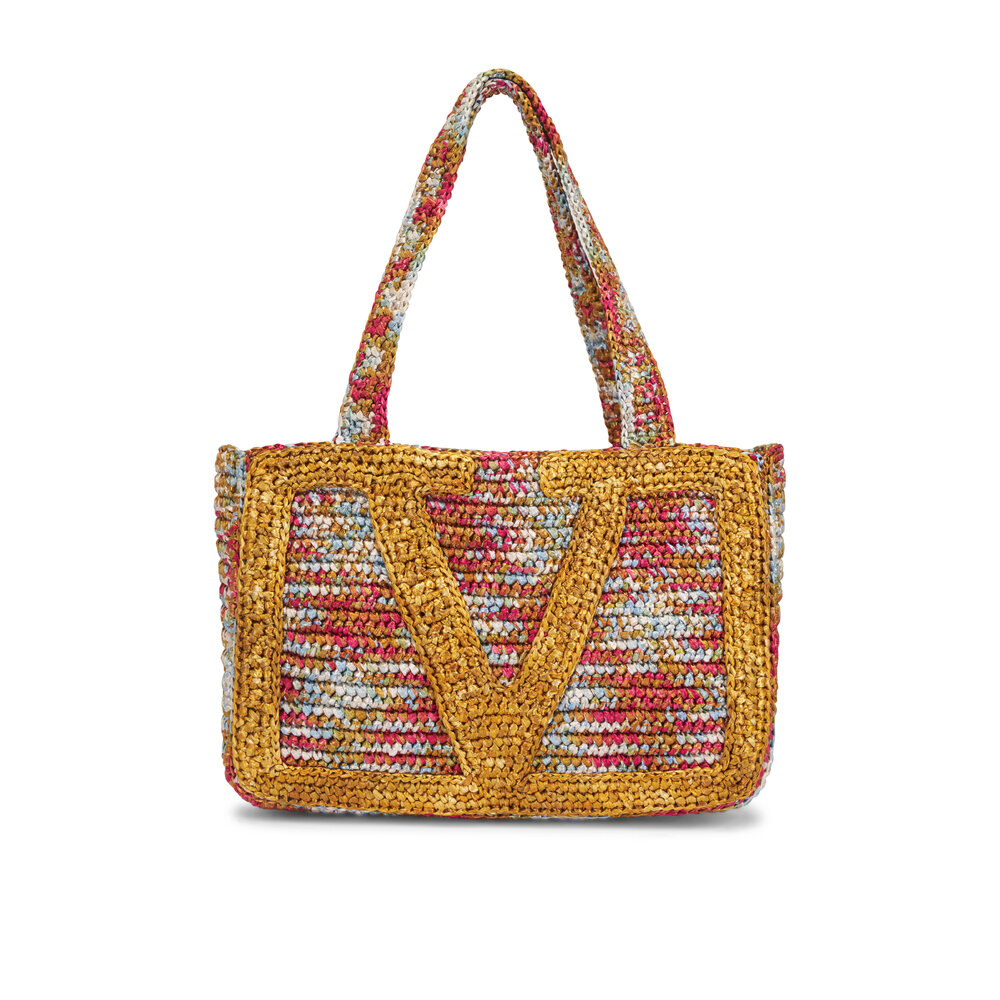 Valentino Garavani - Medium Viva Superstar Multi Raffia Shopping Tote