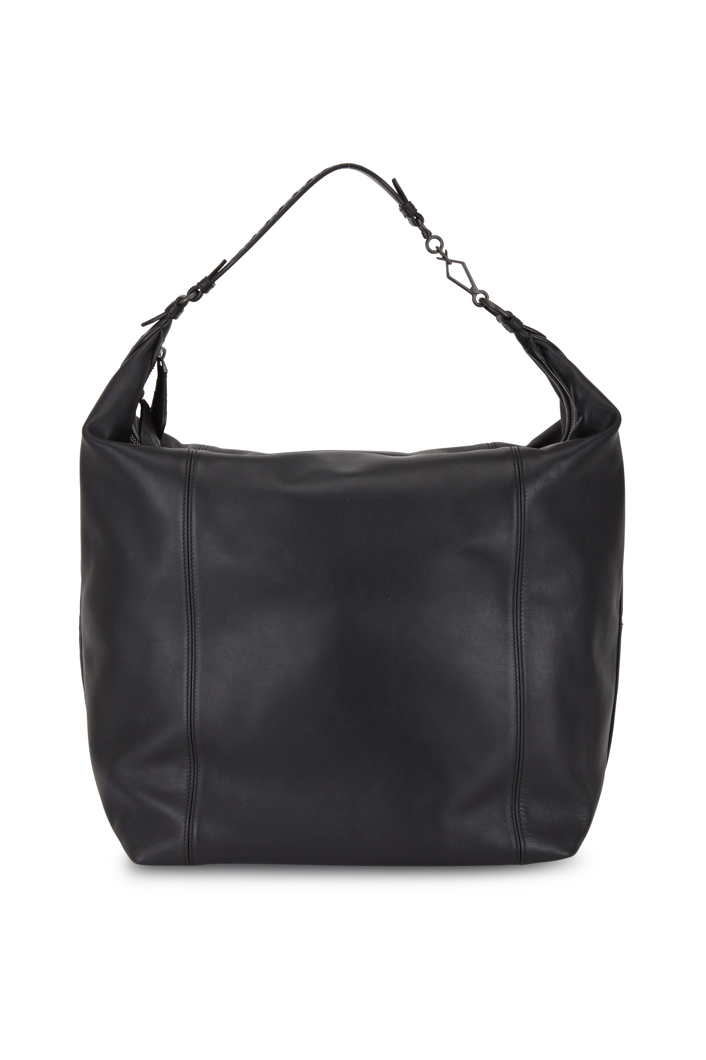 Bottega Veneta - Black Leather Large Hobo Bag | Mitchell Stores