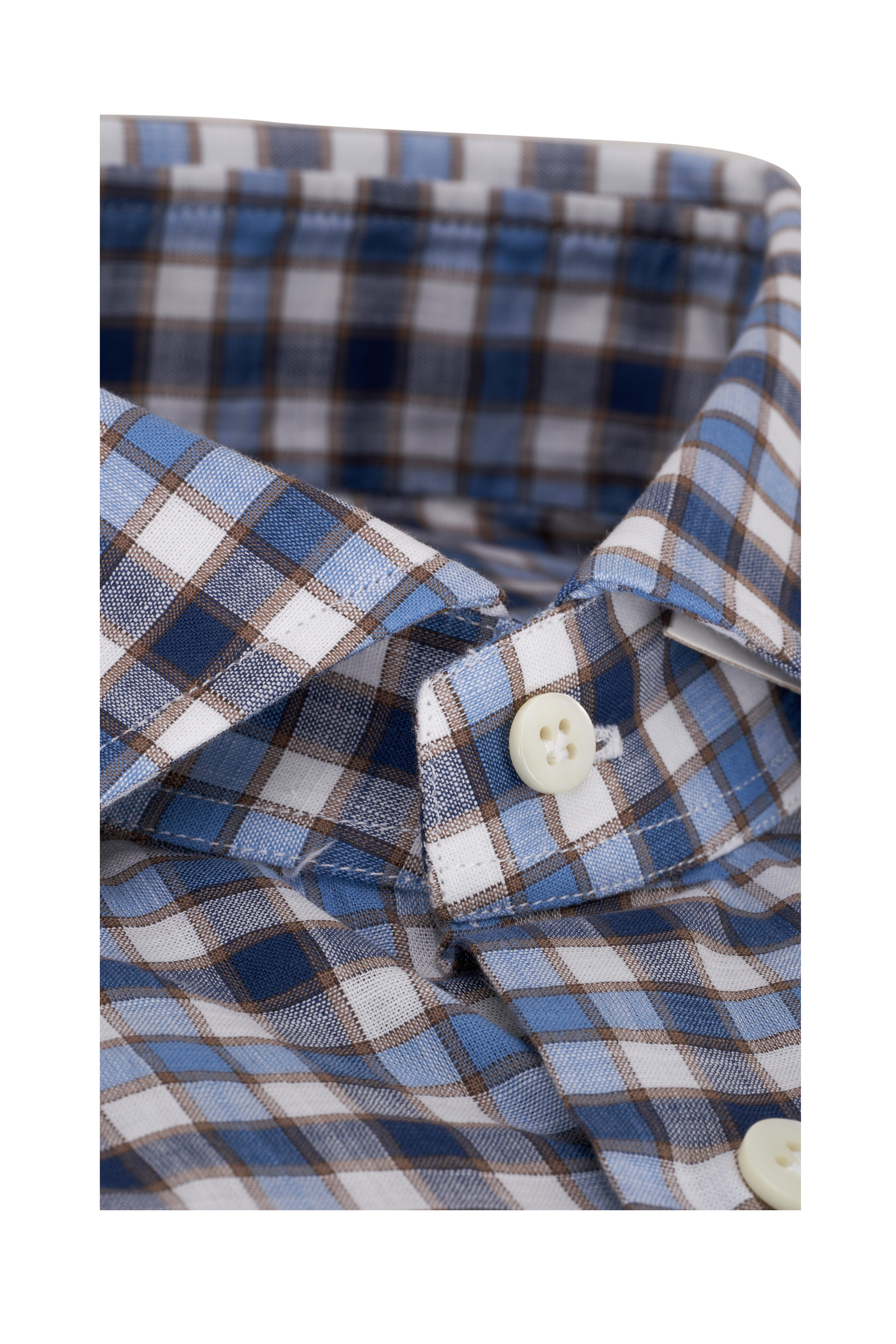 Guglielminotti - Dark & Light Blue Check Dress Shirt