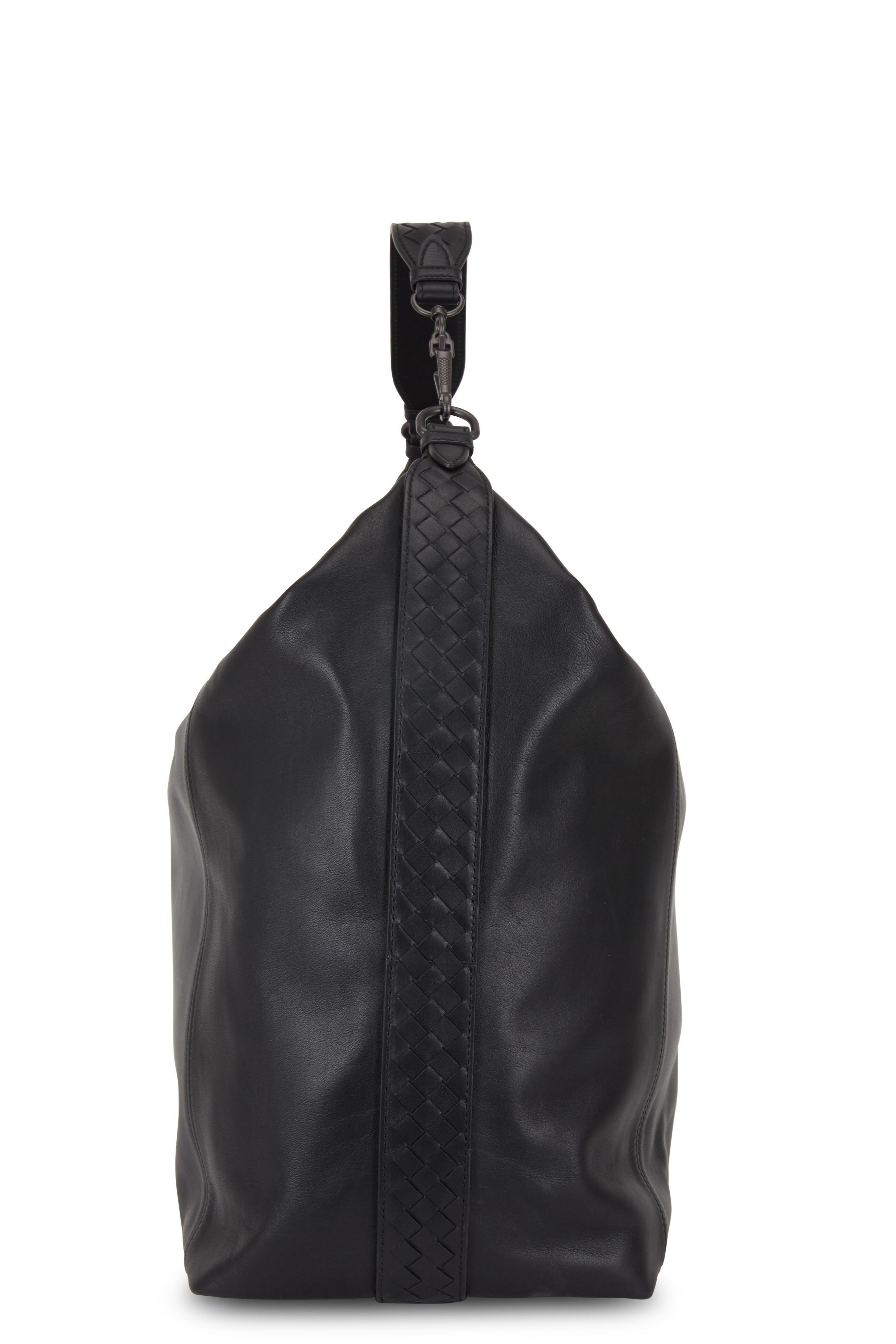 Bottega Veneta - Black Leather Large Hobo Bag | Mitchell Stores