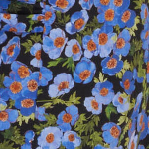 Blue Floral Print Ruched Sweetheart Midi Dress | Mitchell Stores