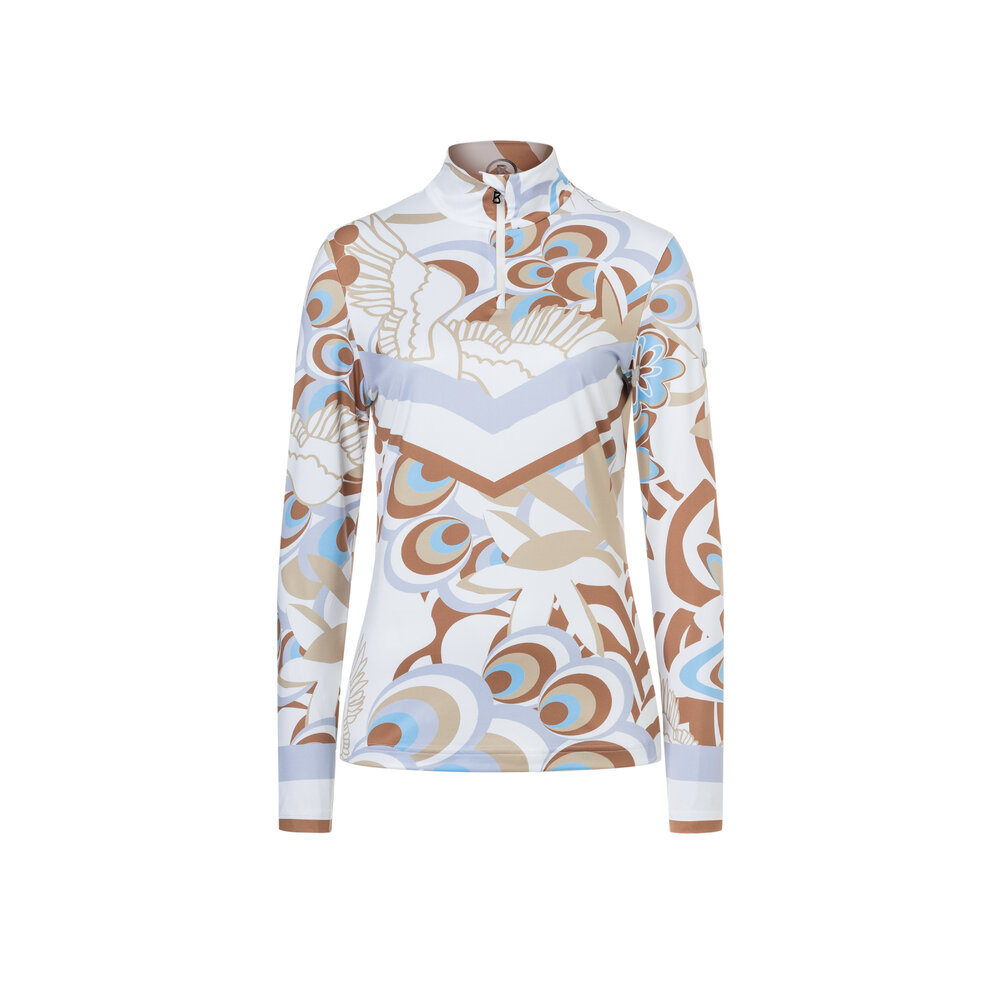 Bogner - Beline Blue & Beige Retro Swirl Top | Mitchell Stores