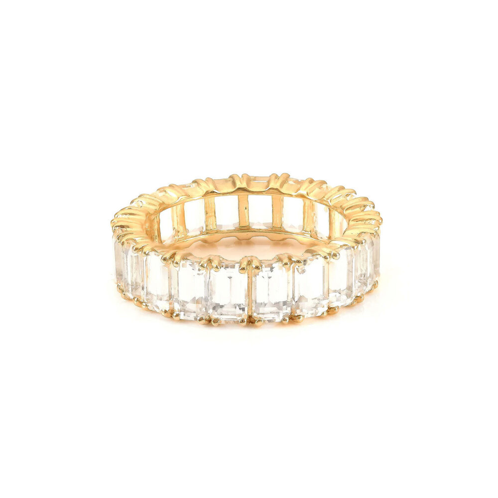 Samira 13 - White Topaz Eternity Ring | Mitchell Stores