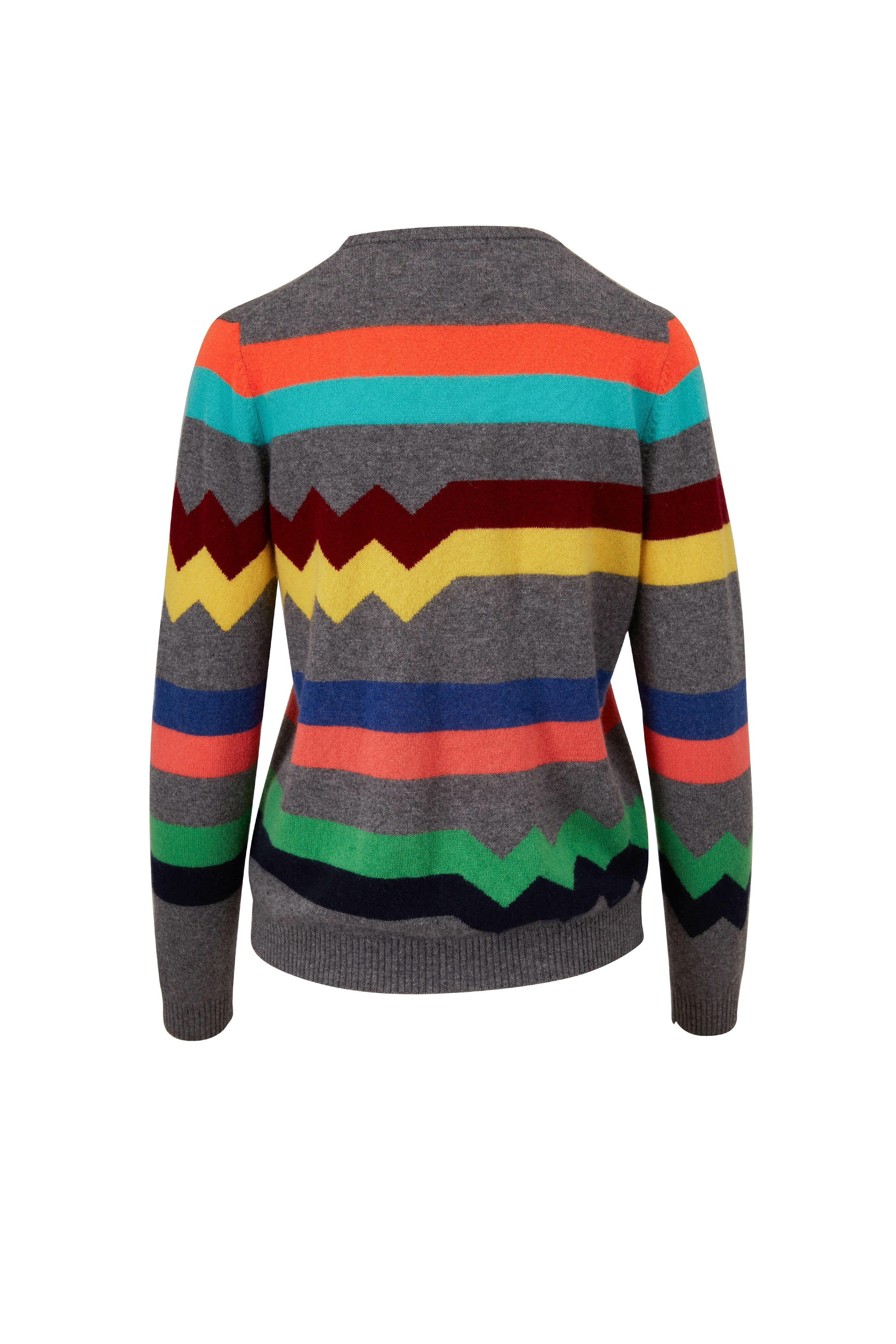Jumper 1234 - Electric Stripe Cashmere Crewneck Sweater
