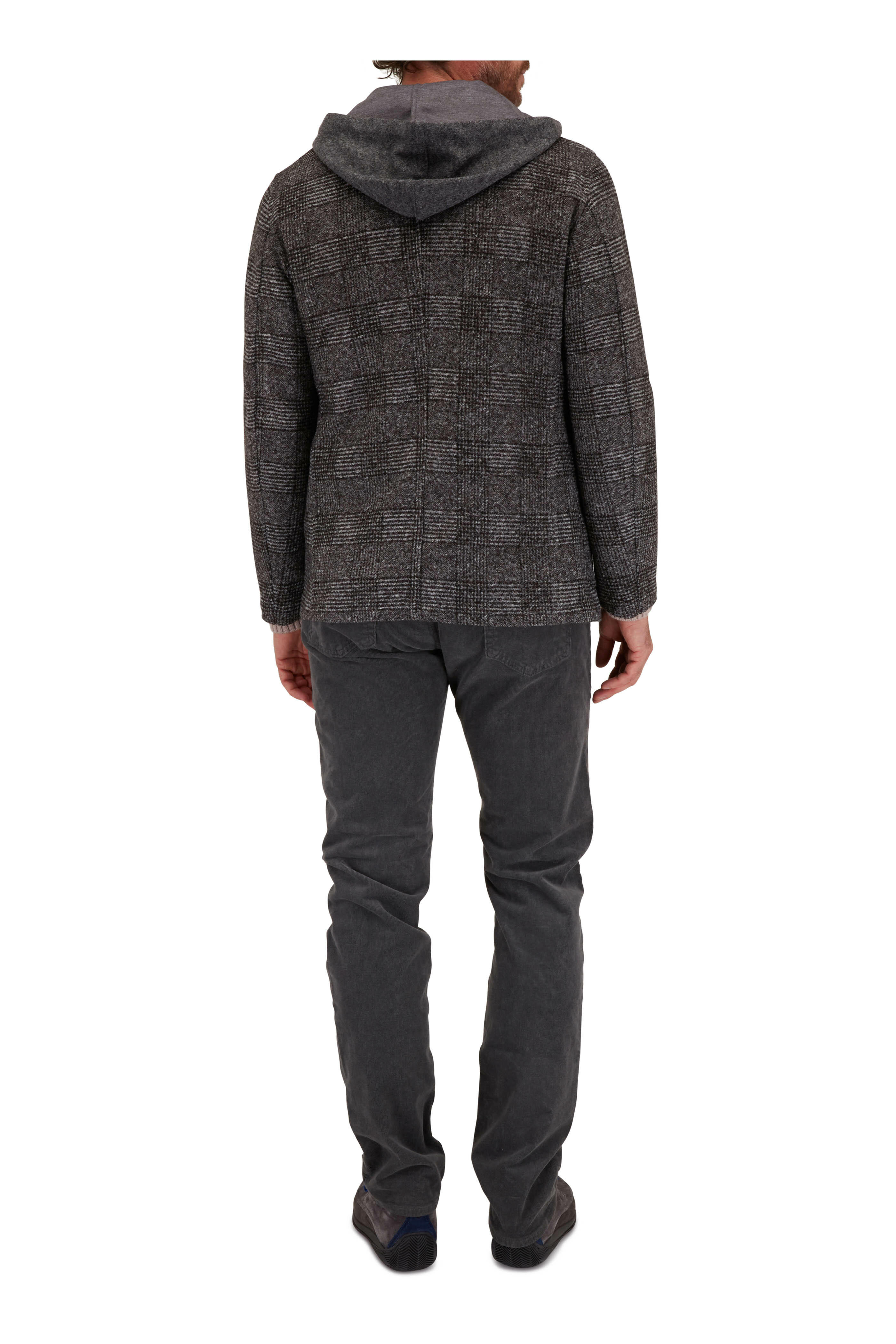 Fradi - Gray & Black Check Convertible Sportcoat