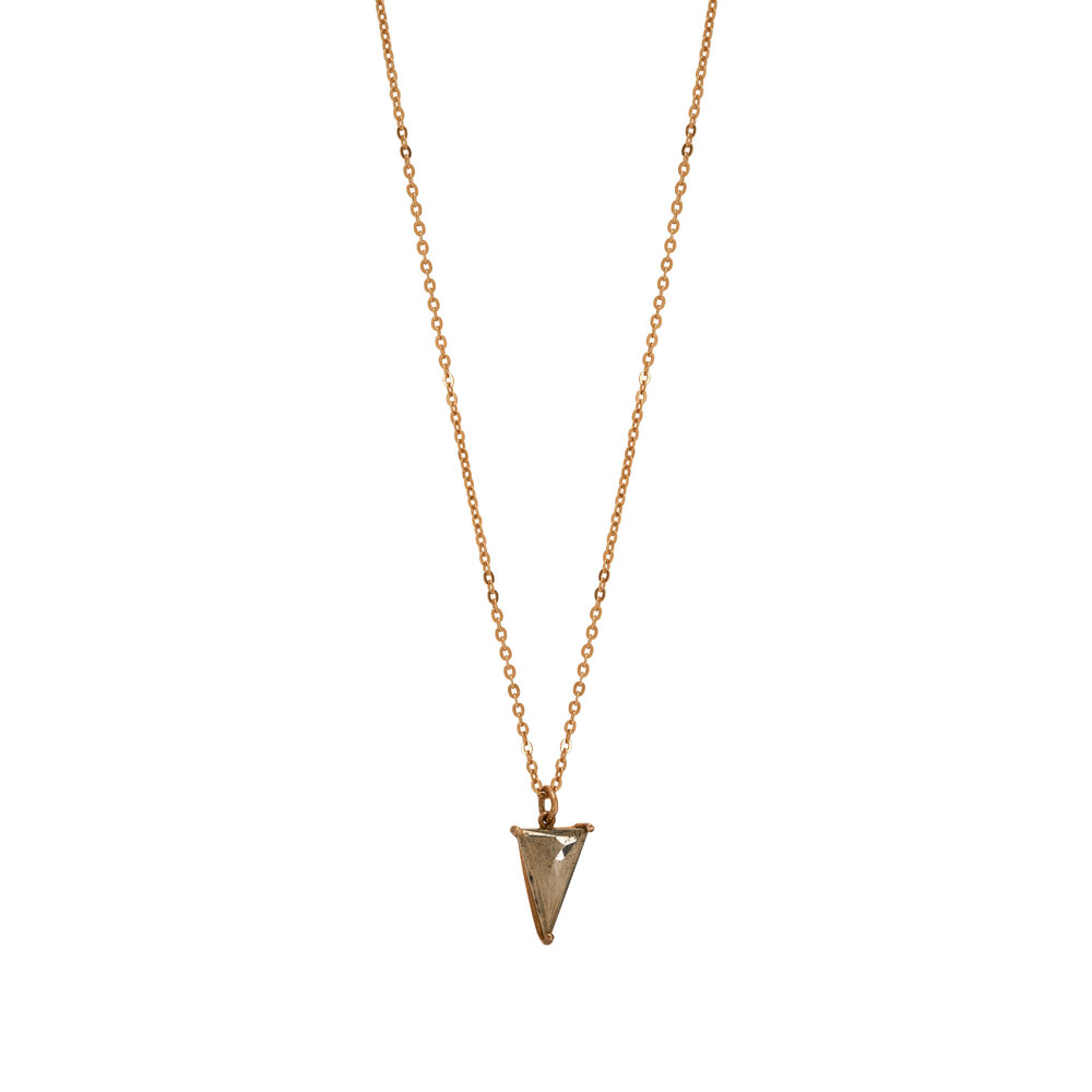 Cristina V. - Triangle Pyrite Necklace | Mitchell Stores
