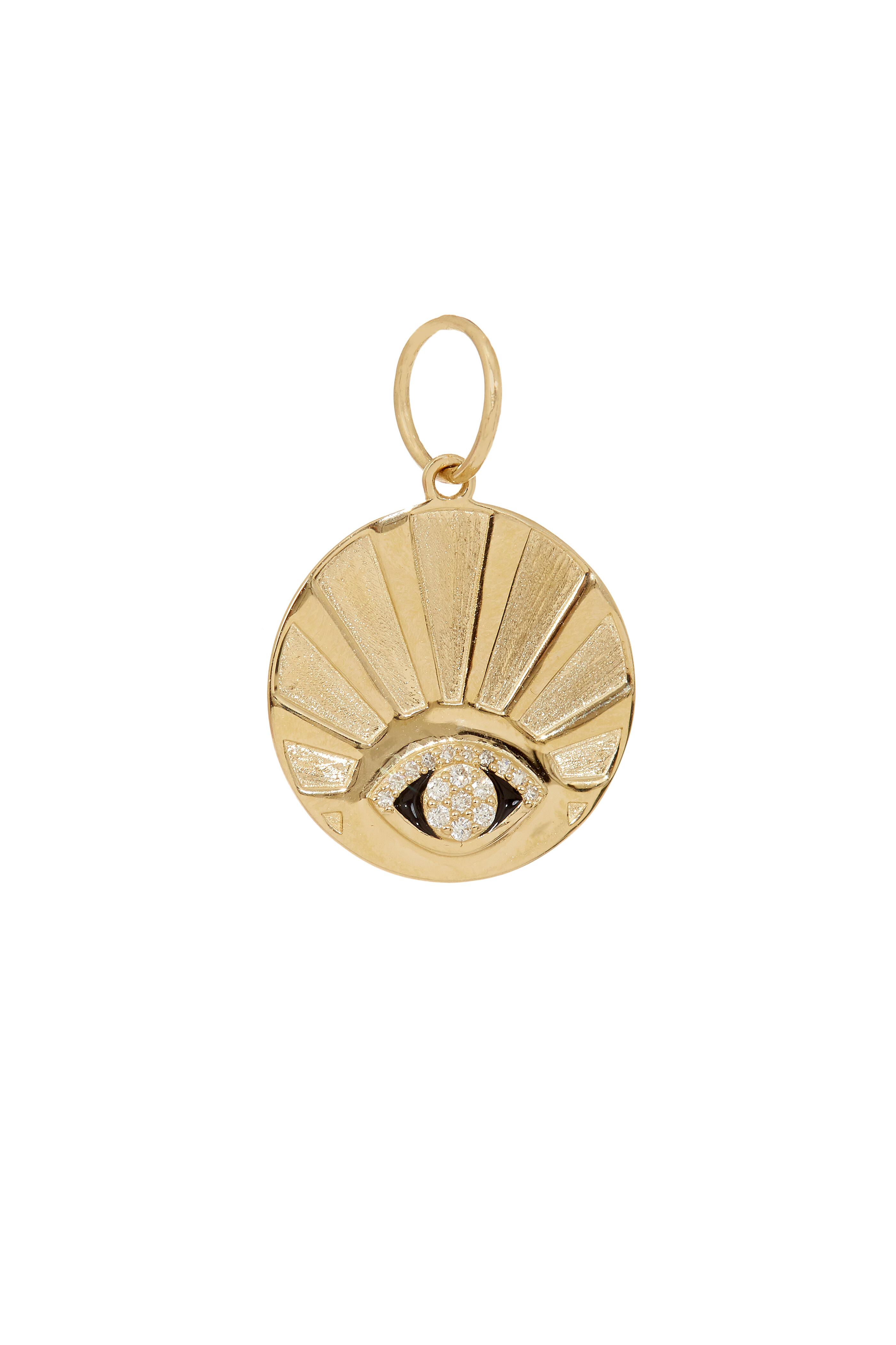 Kai Linz - 14K Yellow Gold Evil Eye & Rising Sun Charm
