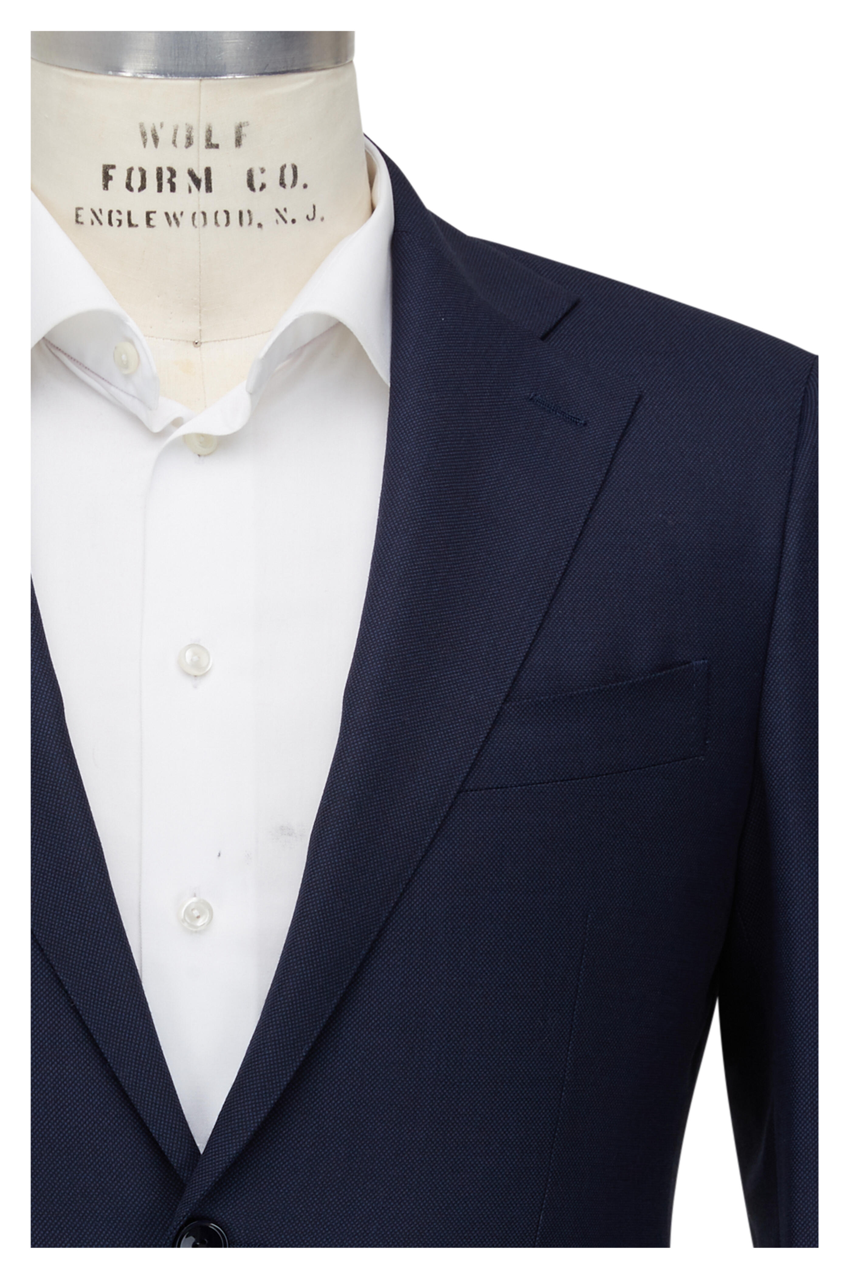 Atelier Munro - Dark Blue Birdseye Suit | Mitchell Stores