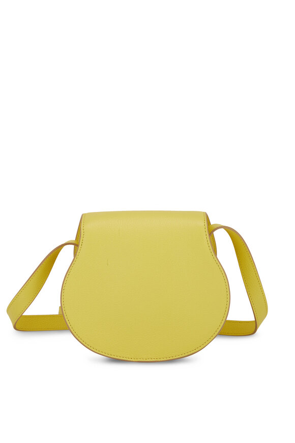 Chloé - Marcie Daffodil Leather Small Crossbody Saddle Bag