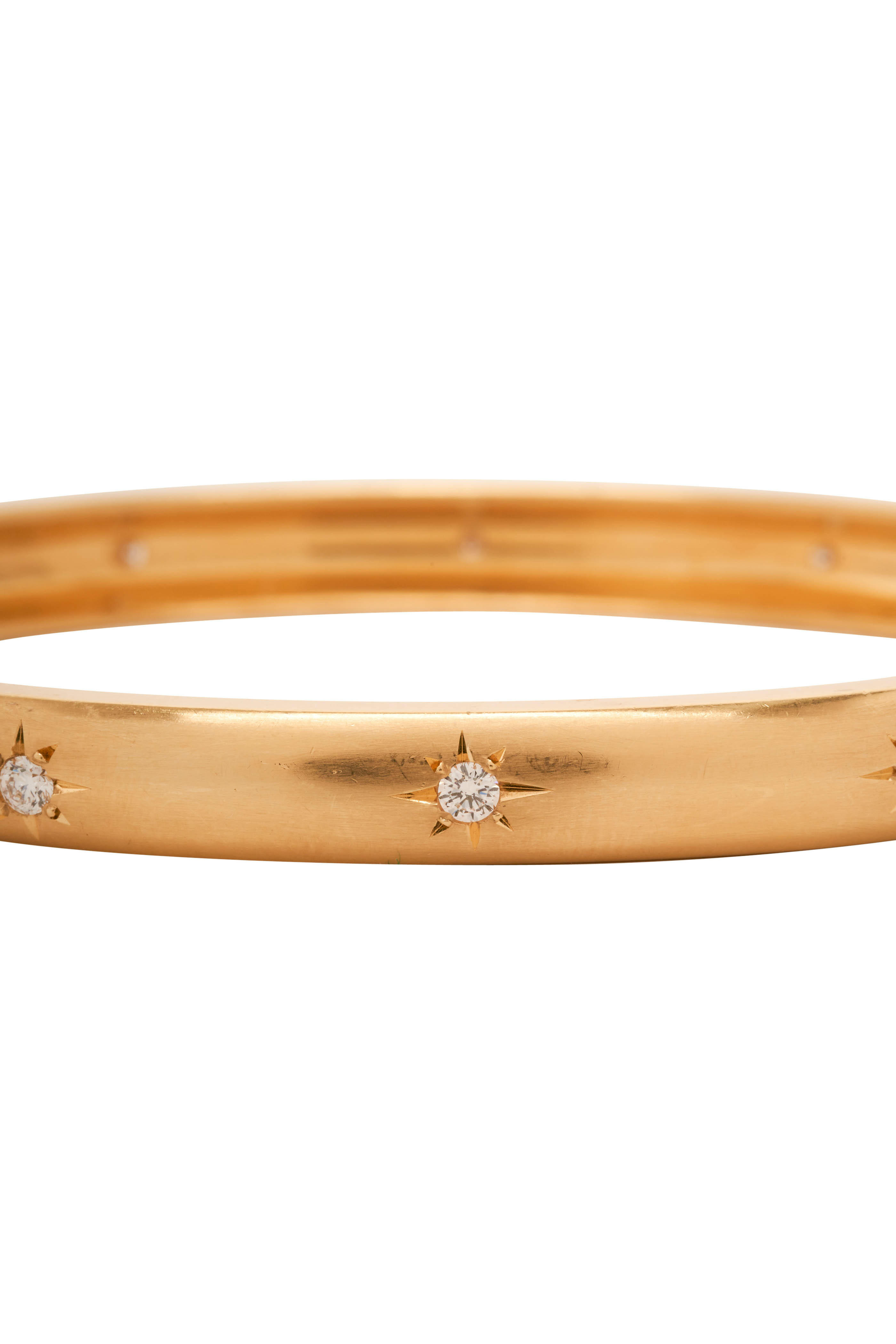 Caroline Ellen - Star Set Diamond Hinged Bangle | Mitchell Stores