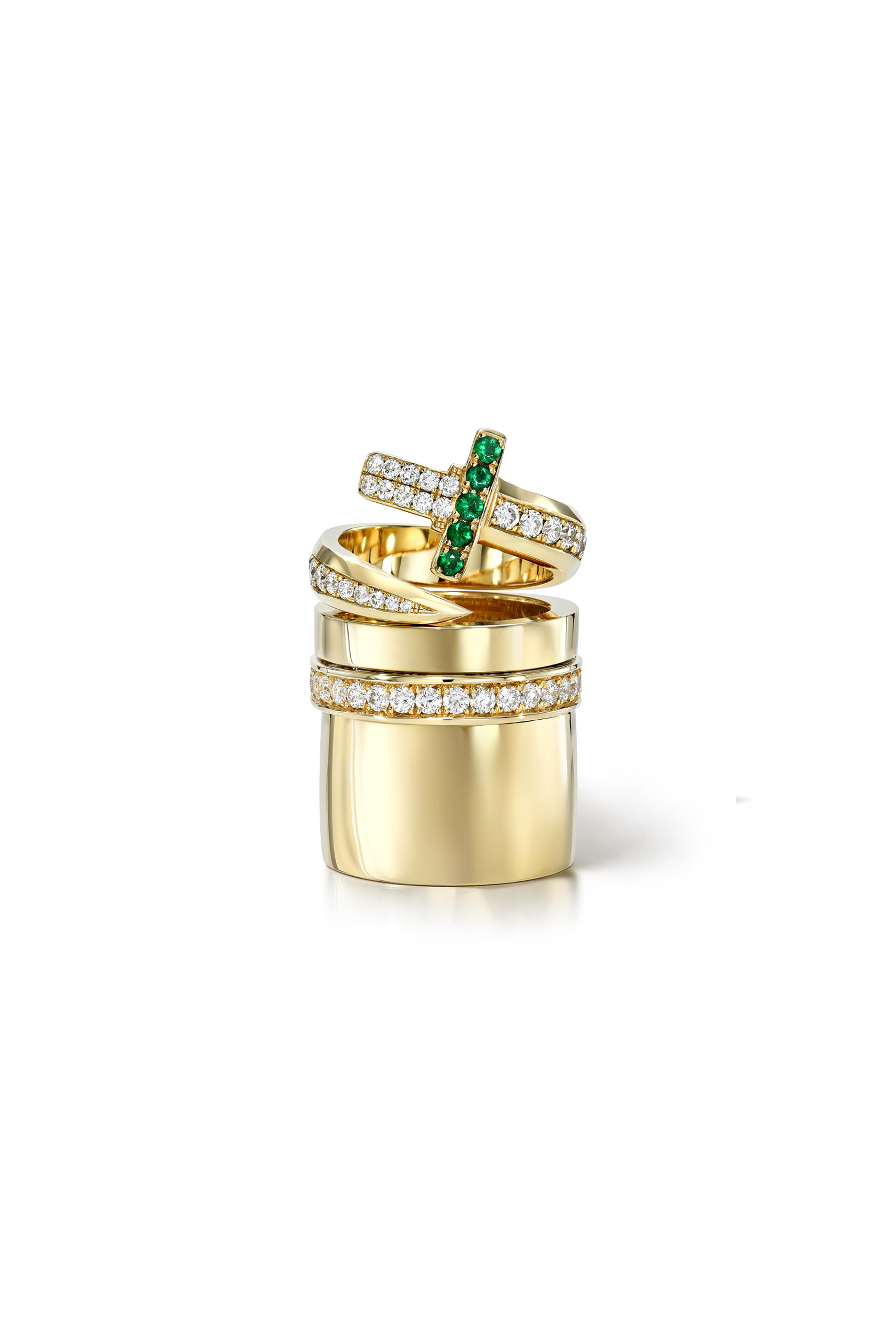 Dru - Diamond & Emerald Sword Ring | Mitchell Stores