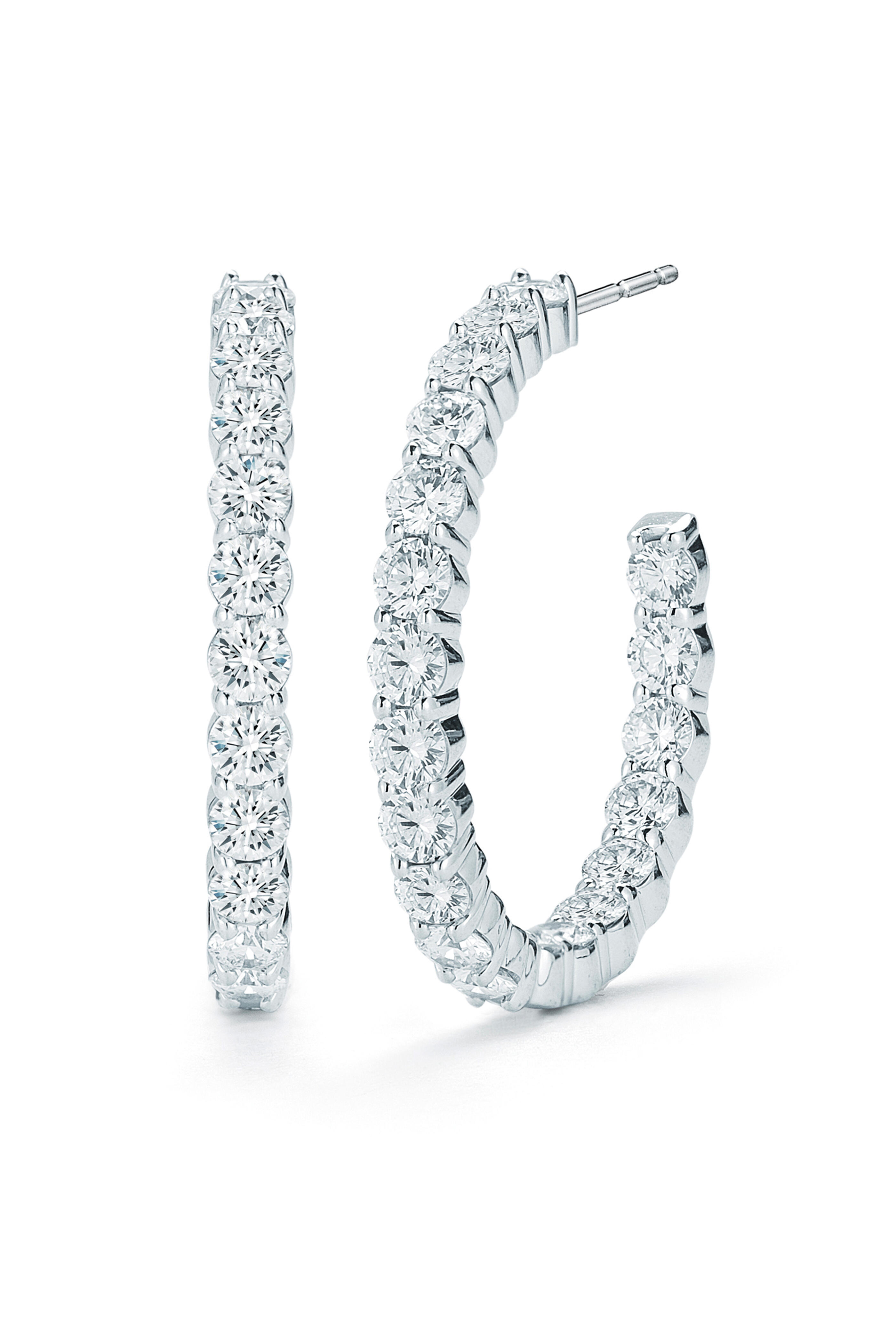 Kwiat - 3.83CT White Diamond Hoop Earrings | Mitchell Stores