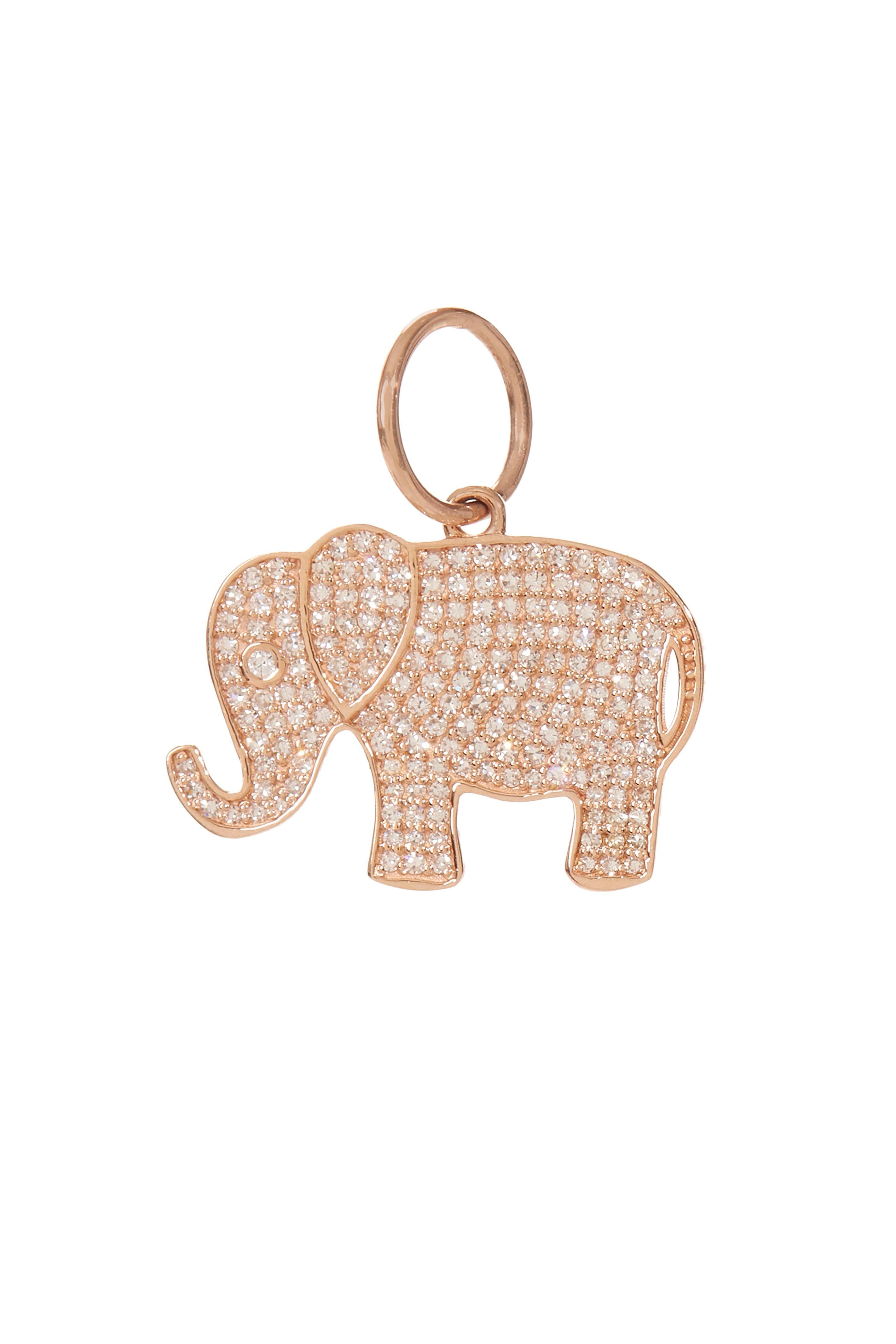 Kai Linz - 14K Rose Gold Diamond Elephant Charm | Mitchell Stores