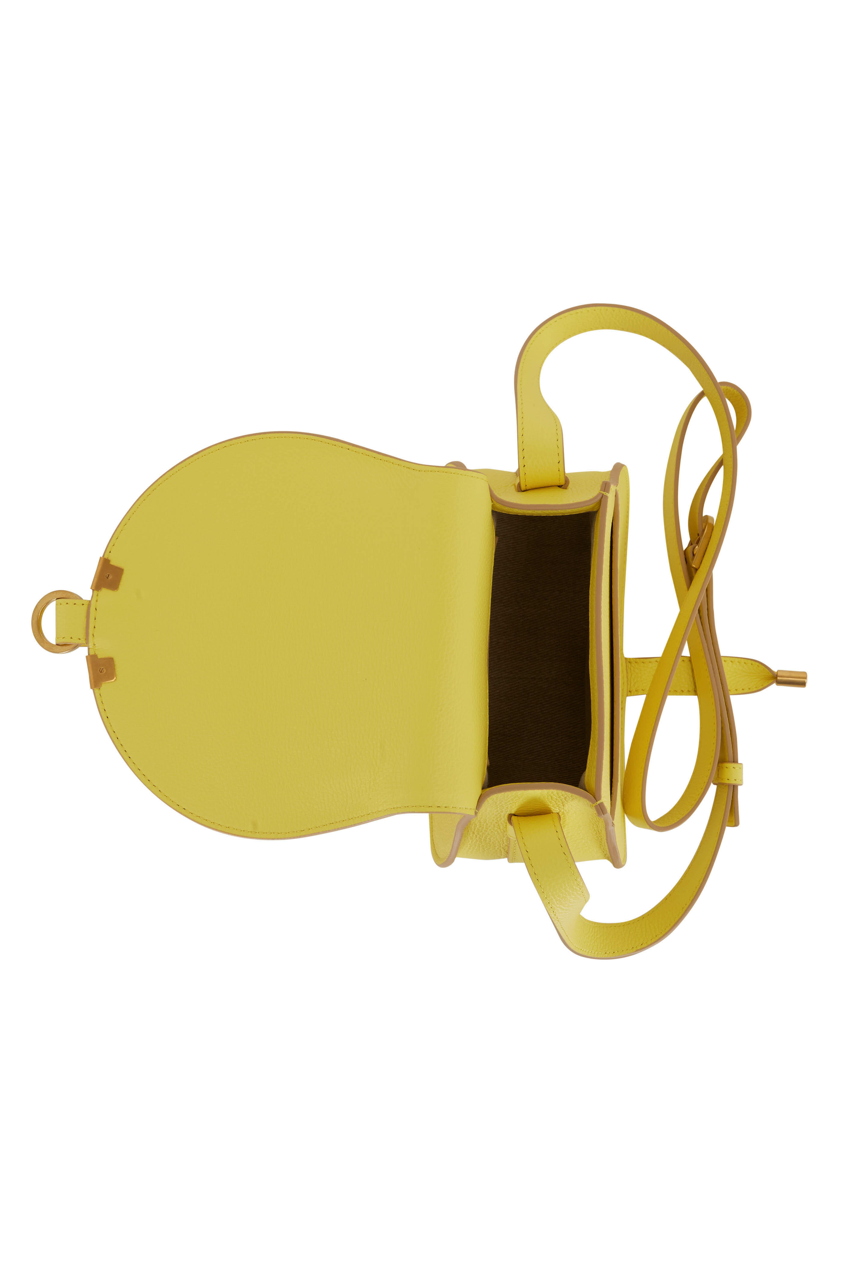 Chloé - Marcie Daffodil Leather Small Crossbody Saddle Bag