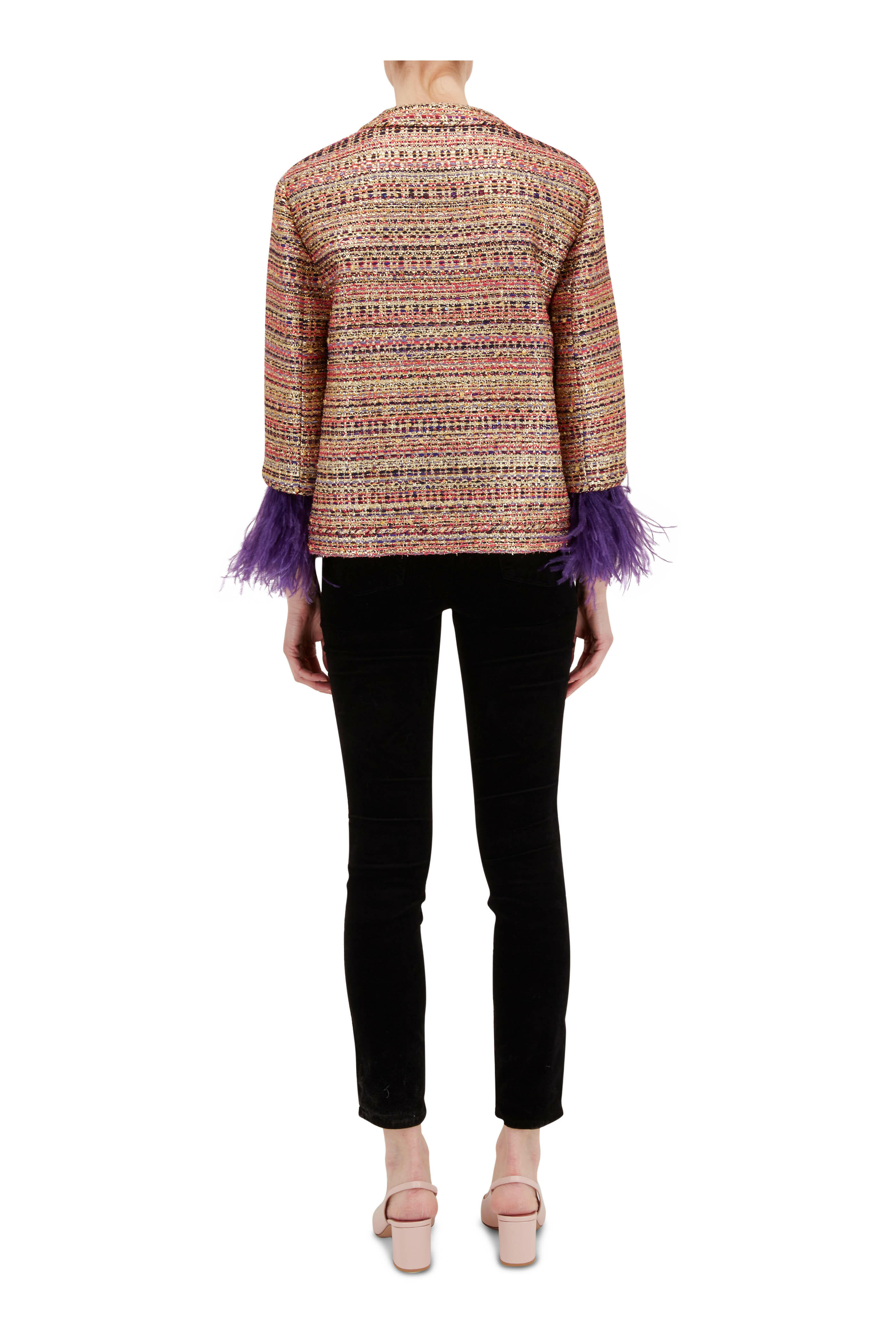 Valentino - Purple, Fuchsia & Gold Tweed Party Jacket