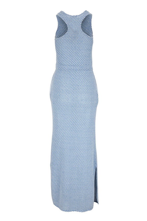Faherty Brand - Marina Blue Fish Scale Scoop Neck Dress