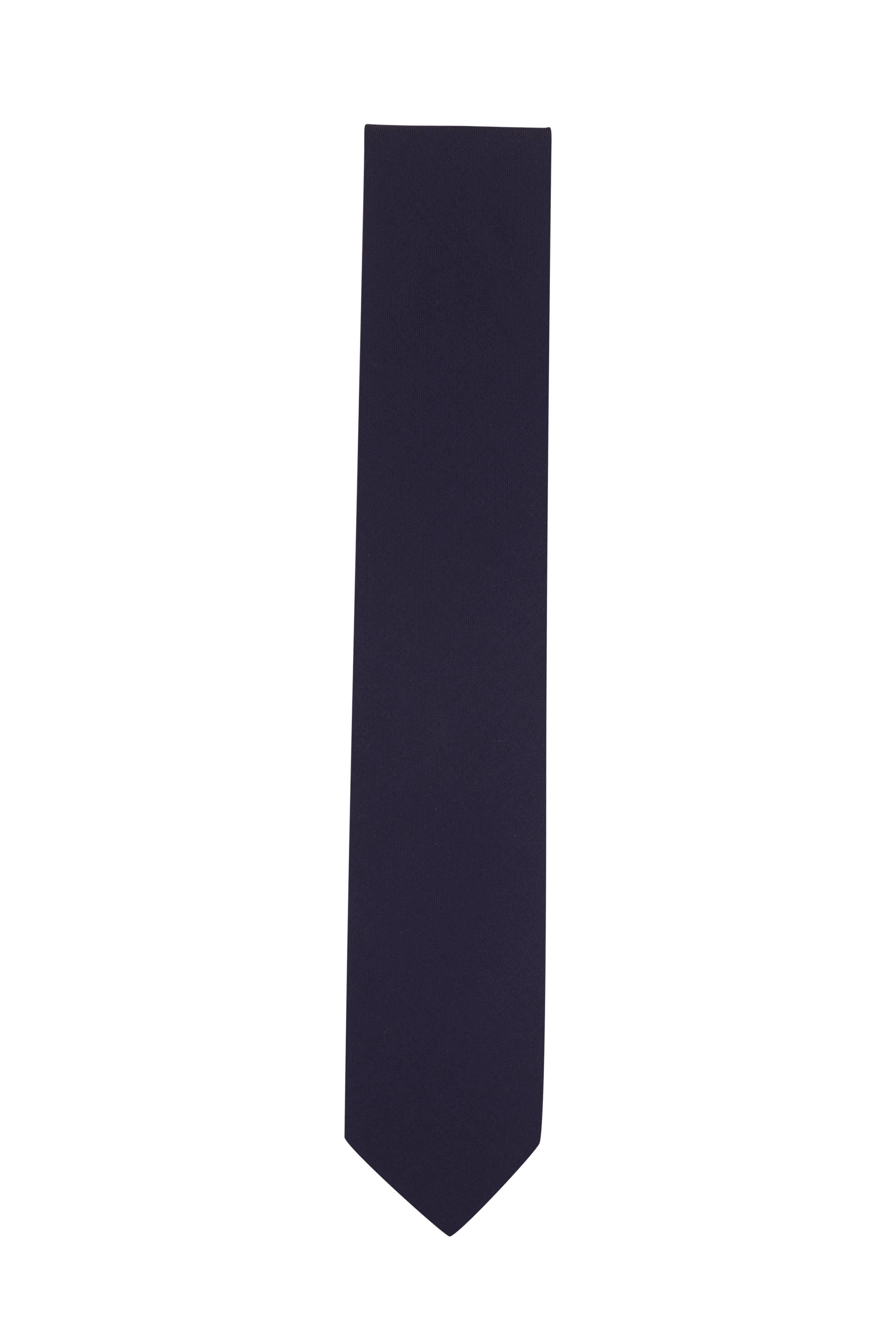 Dion - Solid Navy Wool Necktie | Mitchell Stores