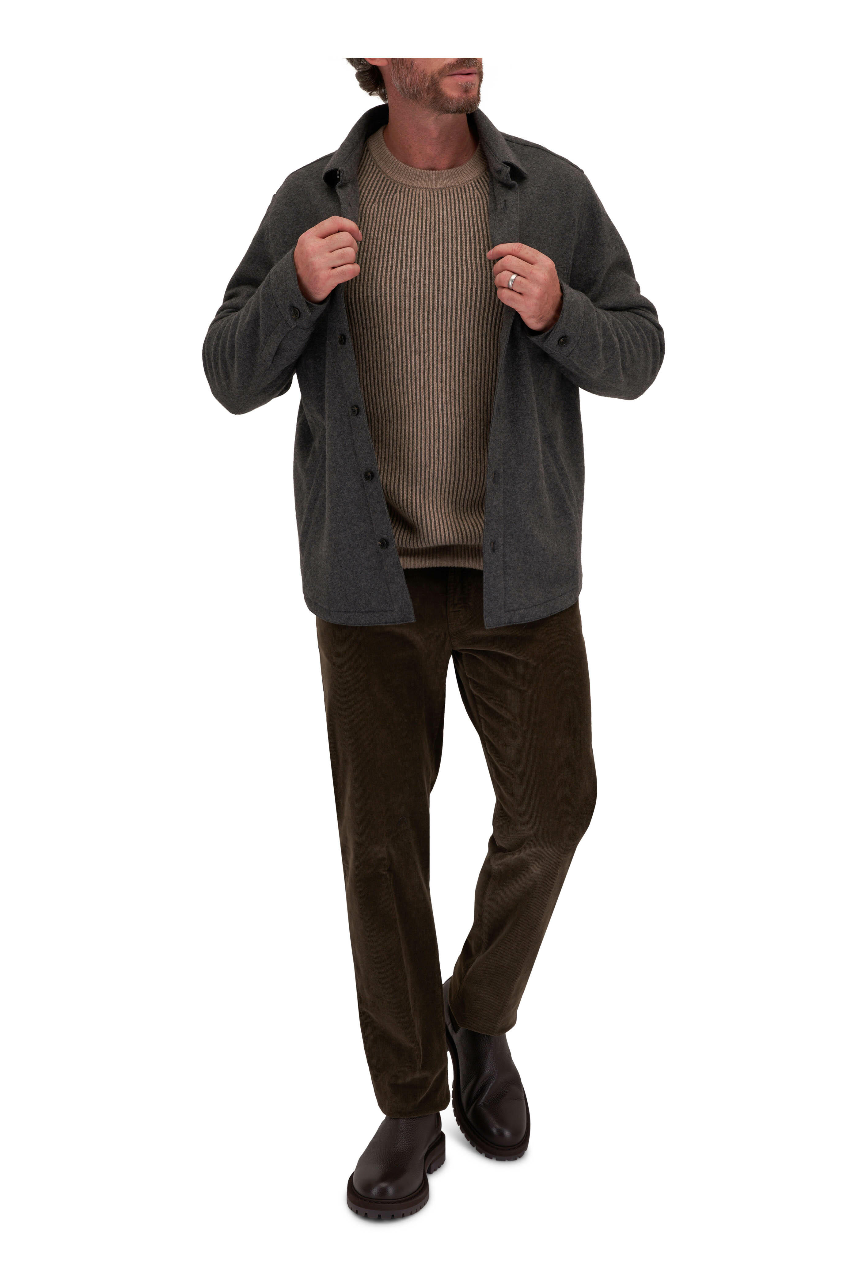 Marco Pescarolo - Espresso Pinwale Corduroy Five Pocket Pant