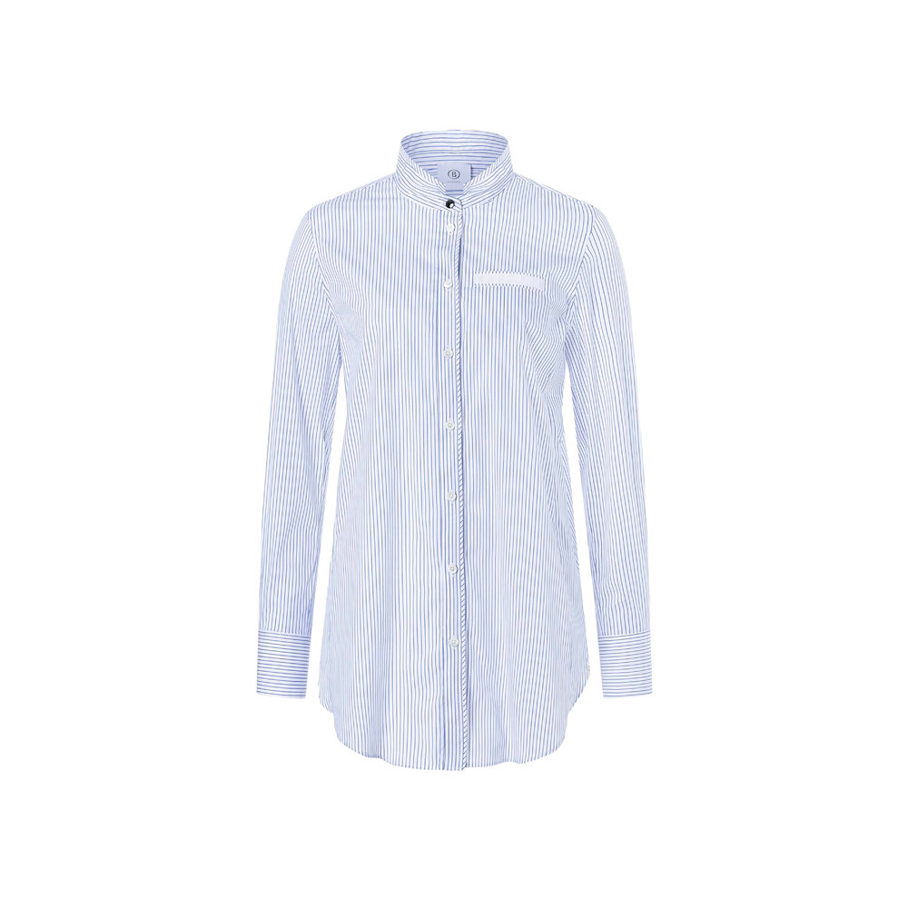 Bogner - Giulia Sky Blue Stripe Button Down Blouse