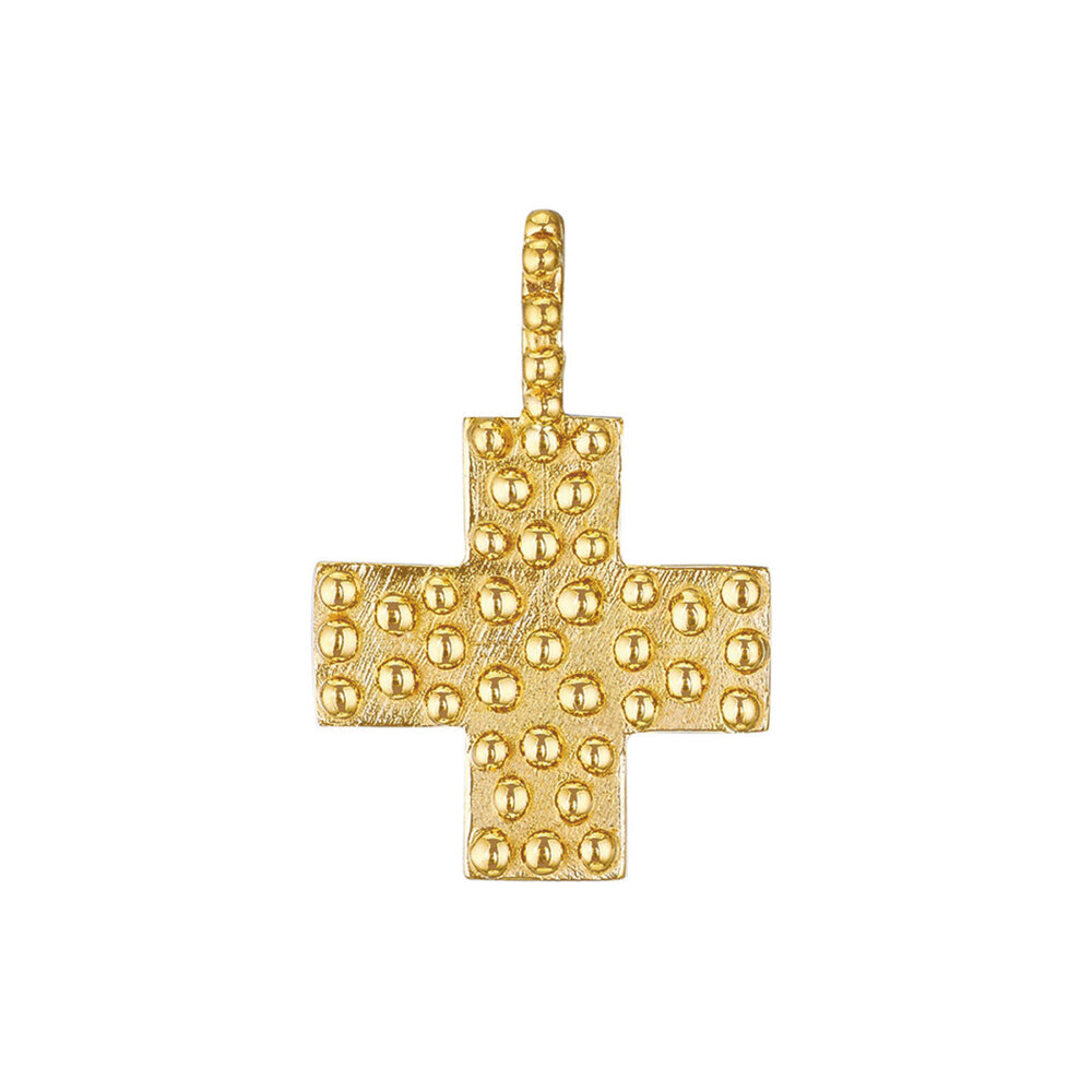 Garnazelle - 18k Yellow Gold Maxi Cross Pendant | Mitchell Stores