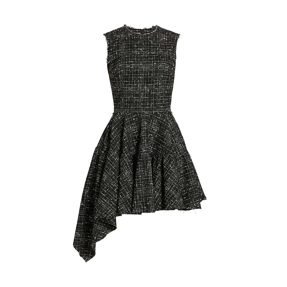 Jason Wu - Black Tweed Asymmetrical Sleeveless Dress
